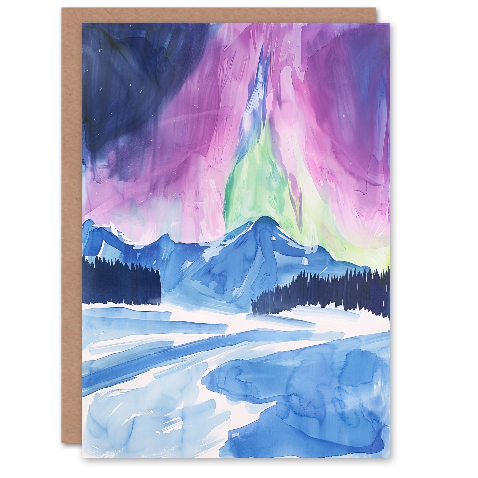 Artery8 Greeting Card Abstract Northern Lights Aurora Borealis in ...