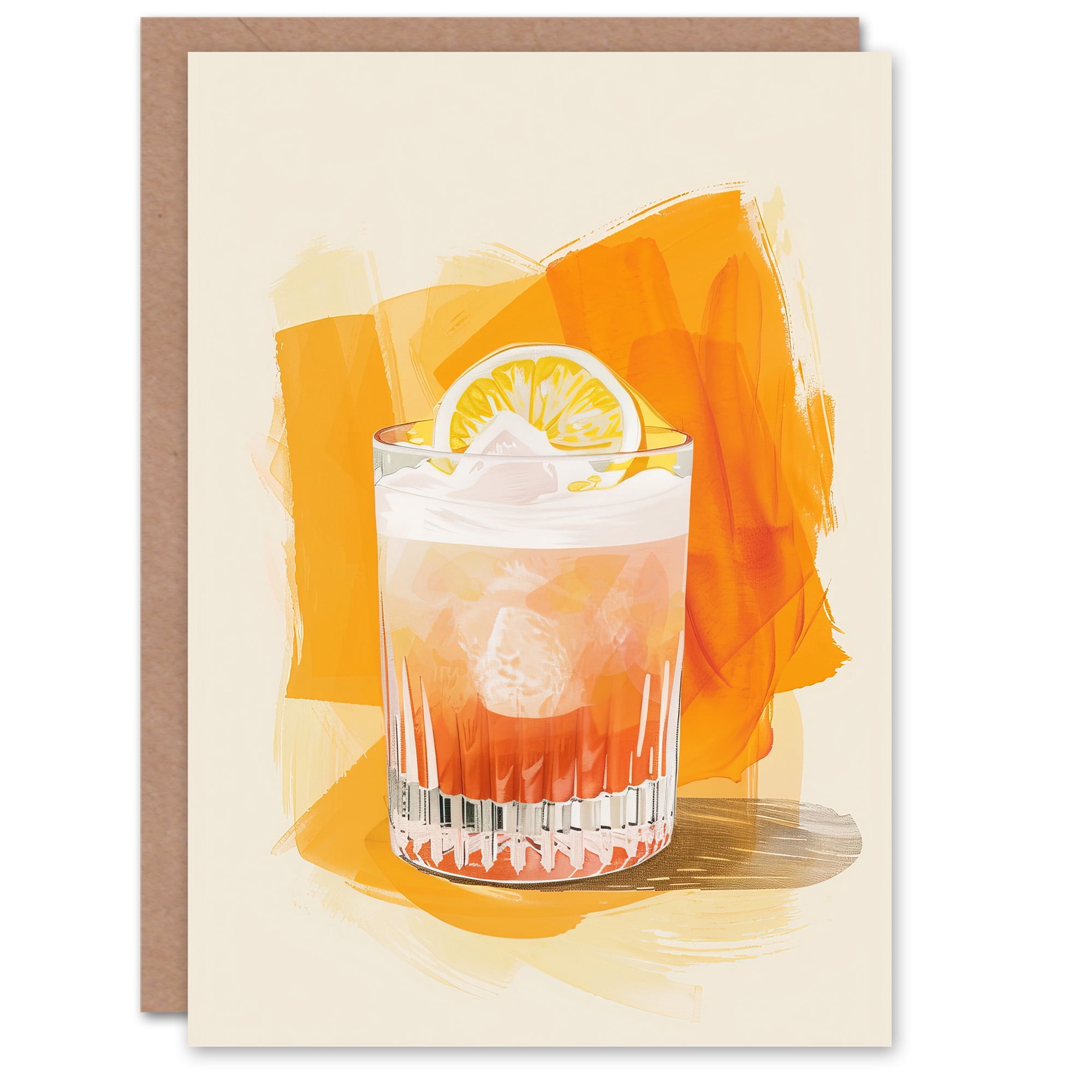 Artery8 Greeting Card Alcohol Drink Simple Night Party Refreshing Blank ...