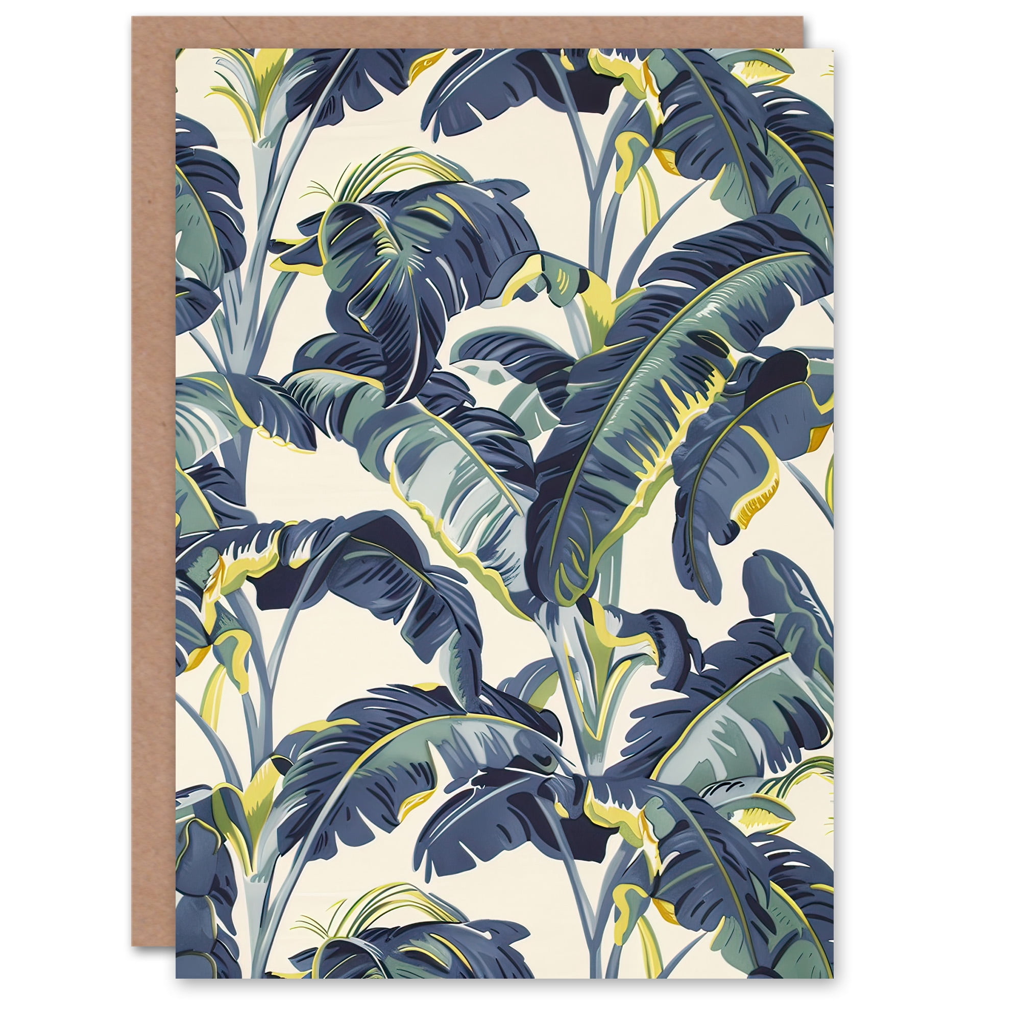 Artery8 Greeting Card Banana Plant Artwork Leaves Foliage Tropical ...
