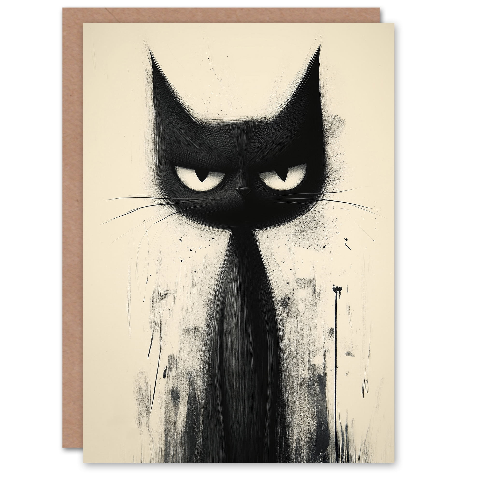 Artery8 Greeting Card Sinister Black Cat Creepy Witches Coven Horror ...