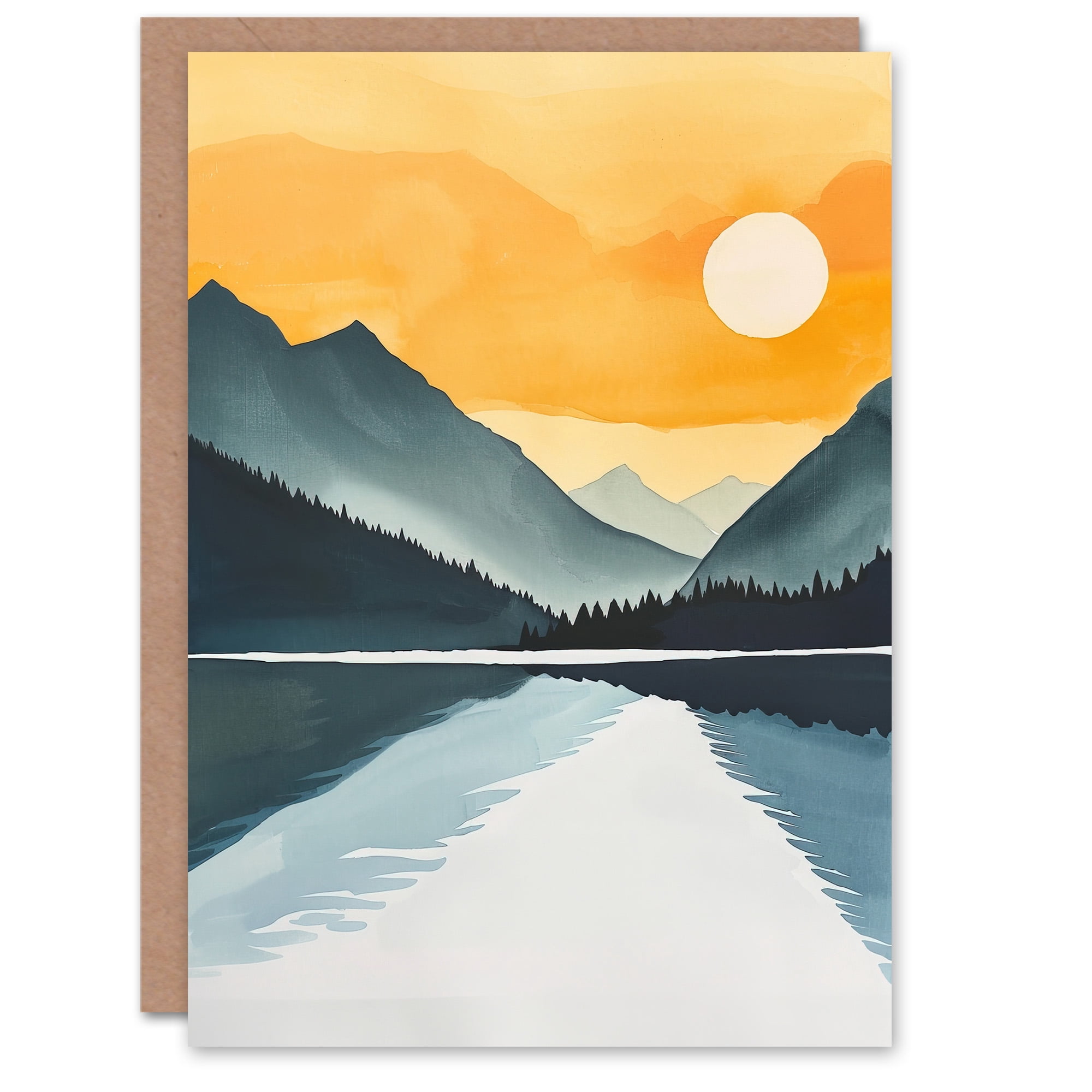 Artery8 Greeting Card Sparks Lake Sunrise Mountain Lakeside Landscape ...