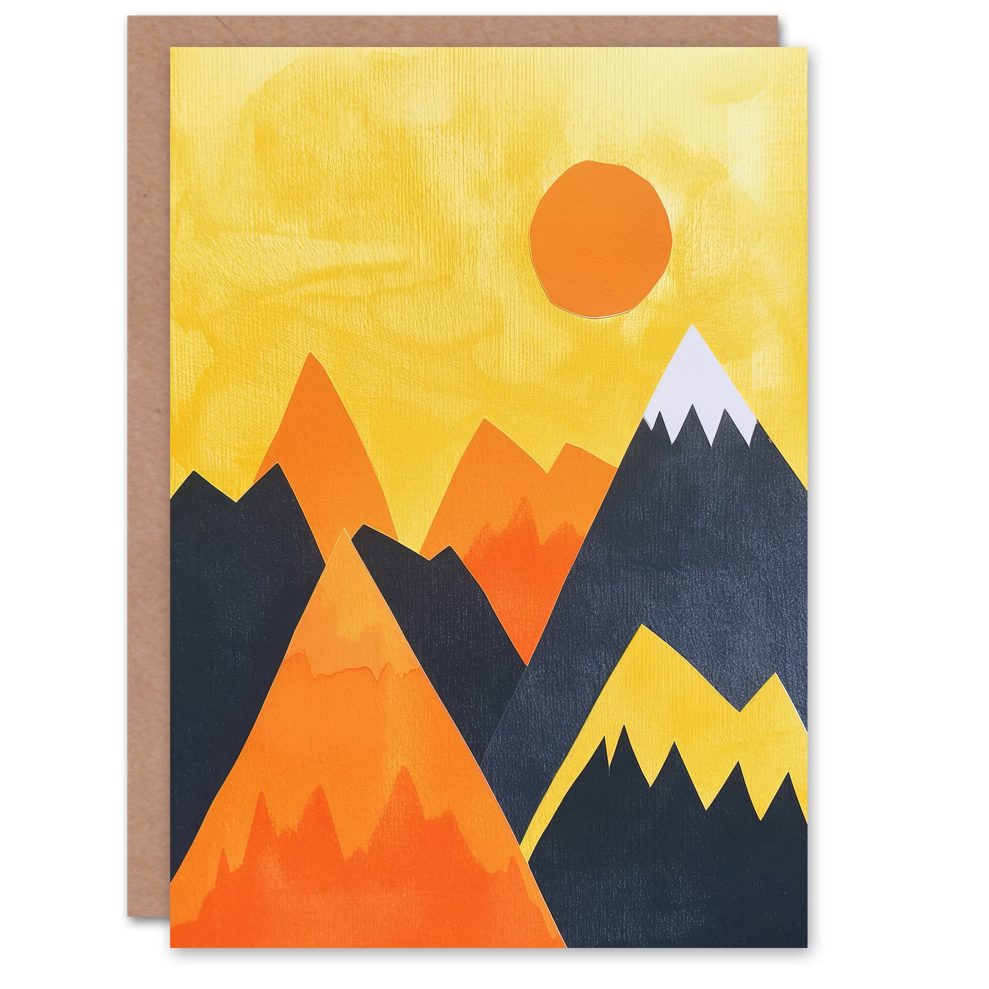 Artery8 Greeting Card Sunrise Over Himalayan Mountain Range Abstract ...