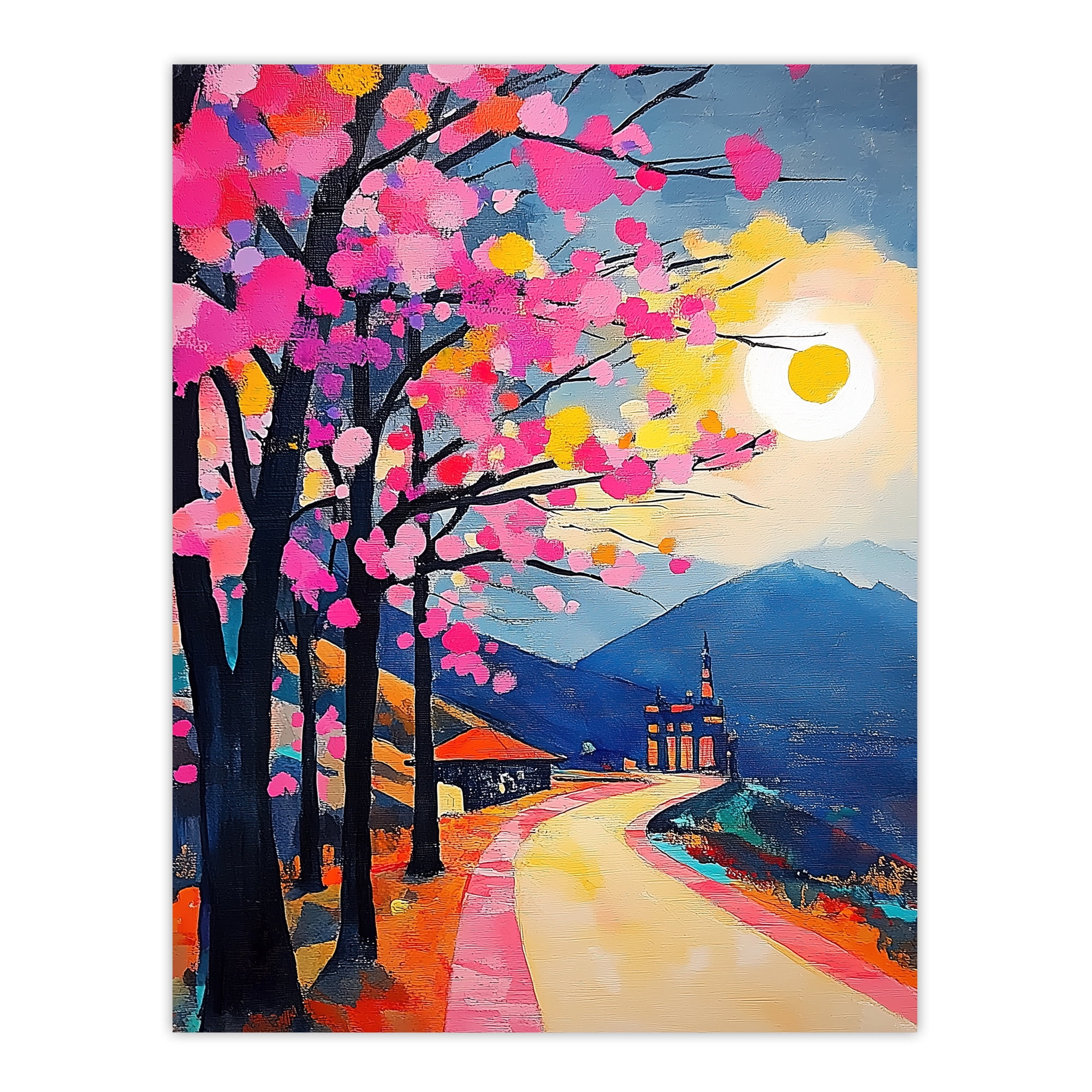 Artery8 Hallstatt Austria Colourful Abstract Painting Living Room Extra ...