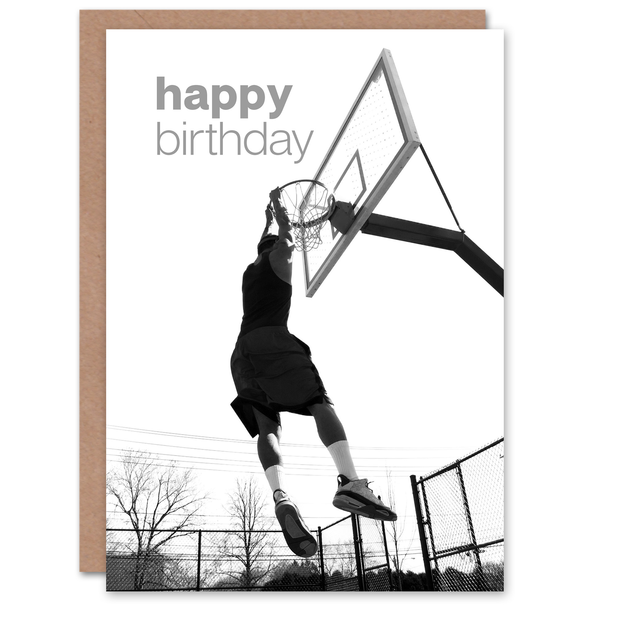 Artery8 Happy Birthday Basketball Hoop Slam Dunk Sport Birthday Card ...