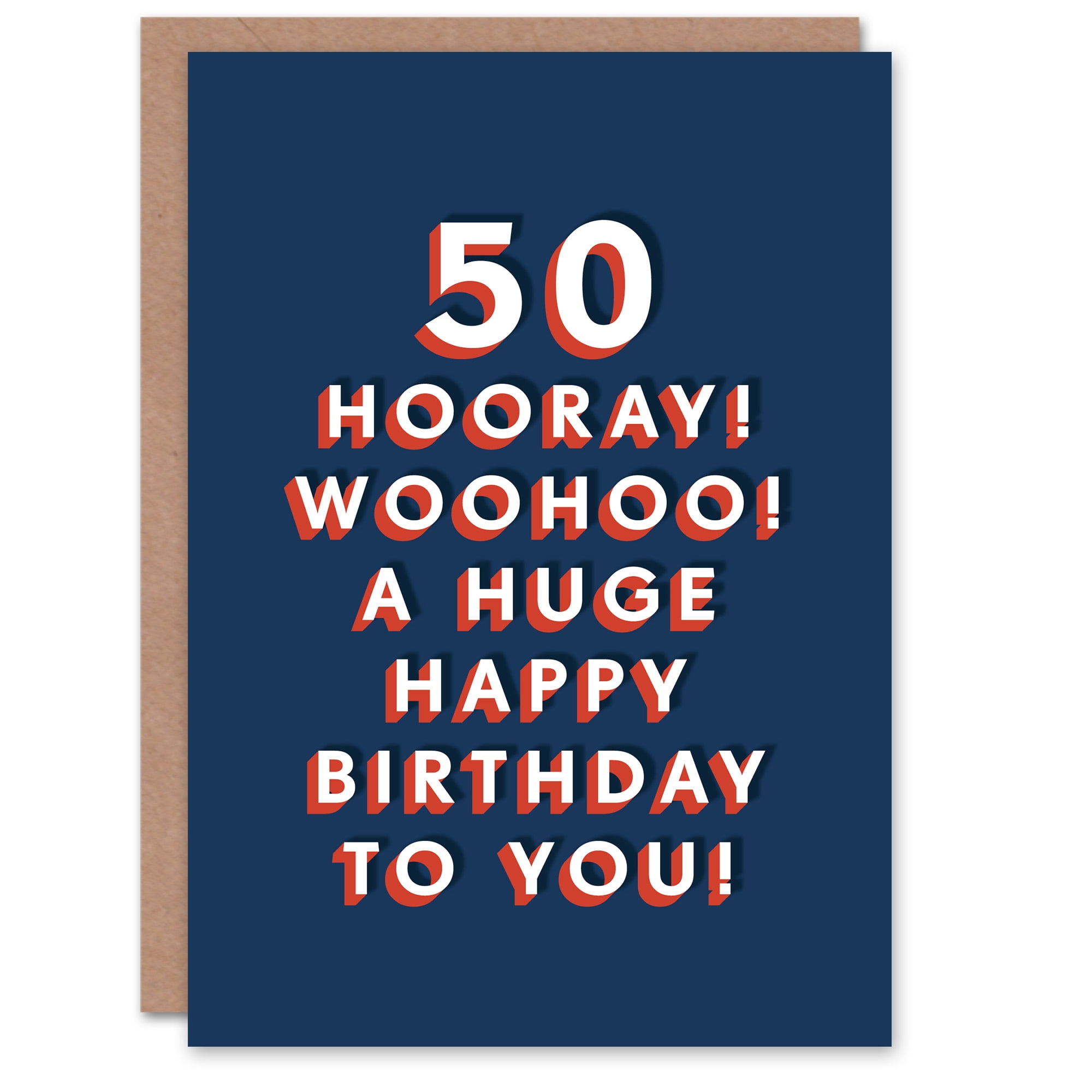 Artery8 Hooray Huge Happy 50 Year Old Milestone 50th For Him Birthday ...