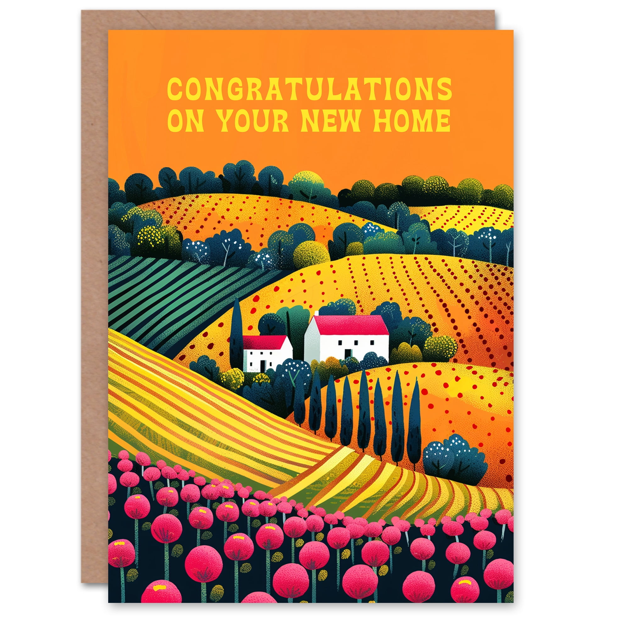 Artery8 Housewarming Card Congratulations New Home Countryside Sunset ...
