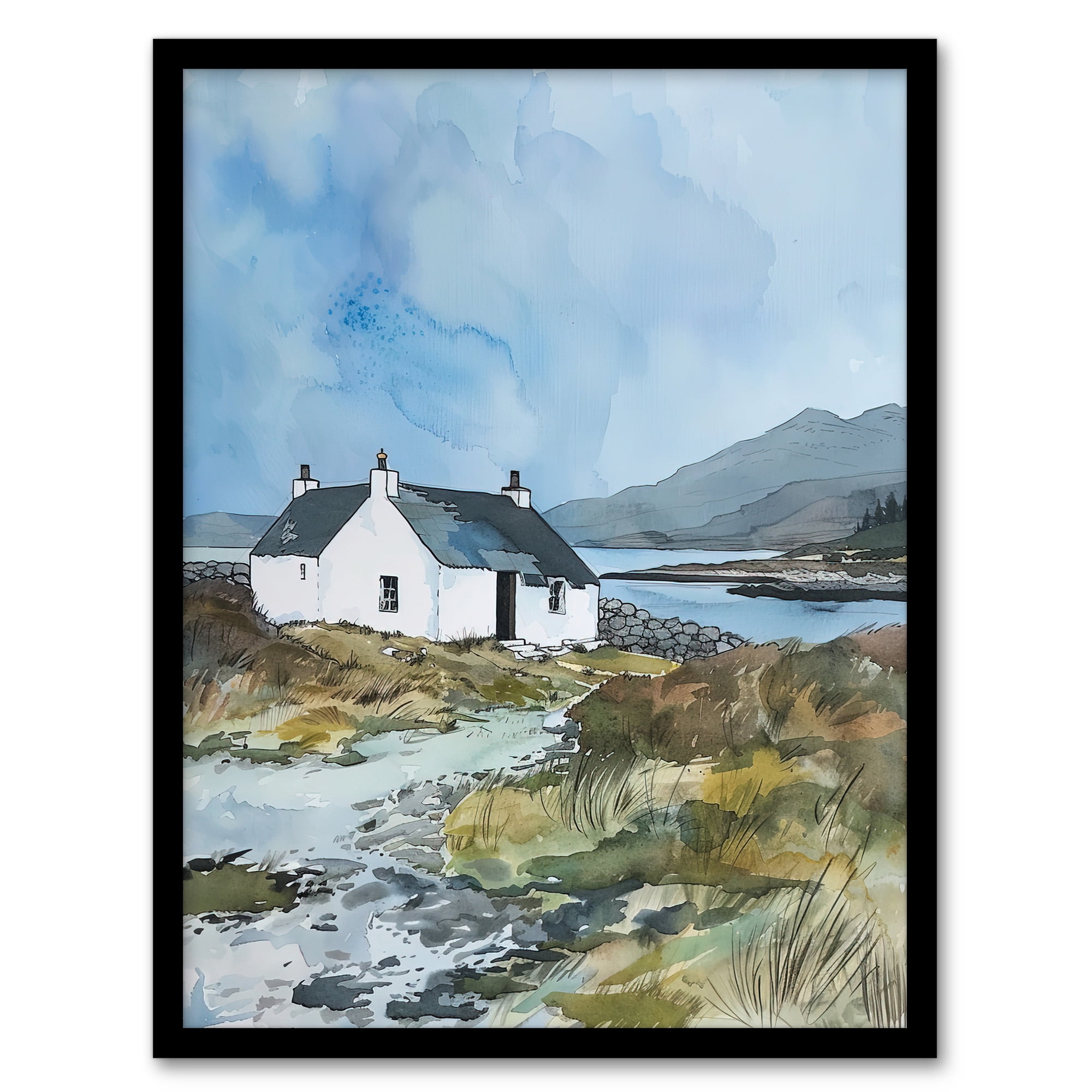 Artery8 Isle Harris Crofters Cottage Scotland Landscape Living Room Art ...