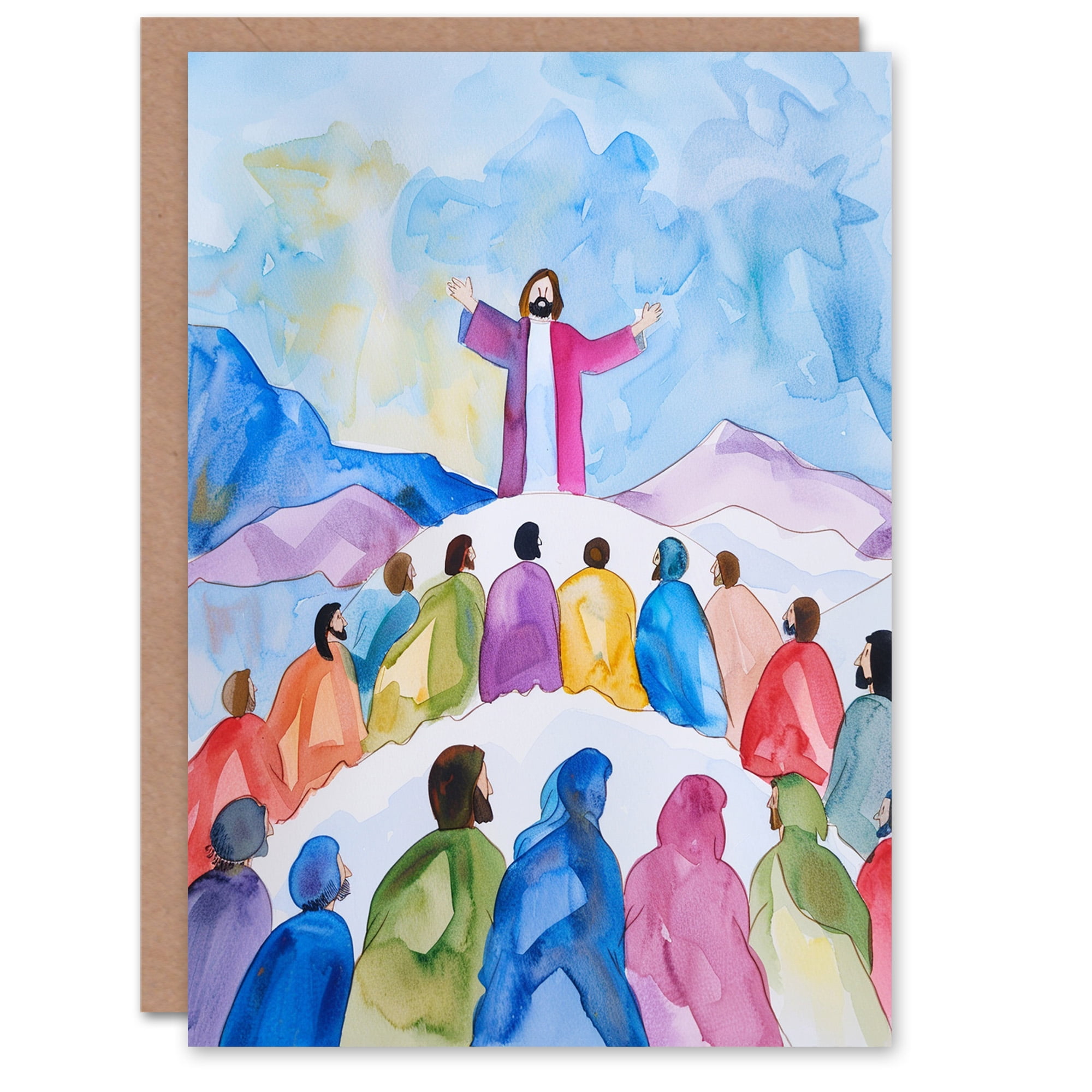 Artery8 Jesus Christ Sermon on the Mount Painting Blank For Him Or Her ...