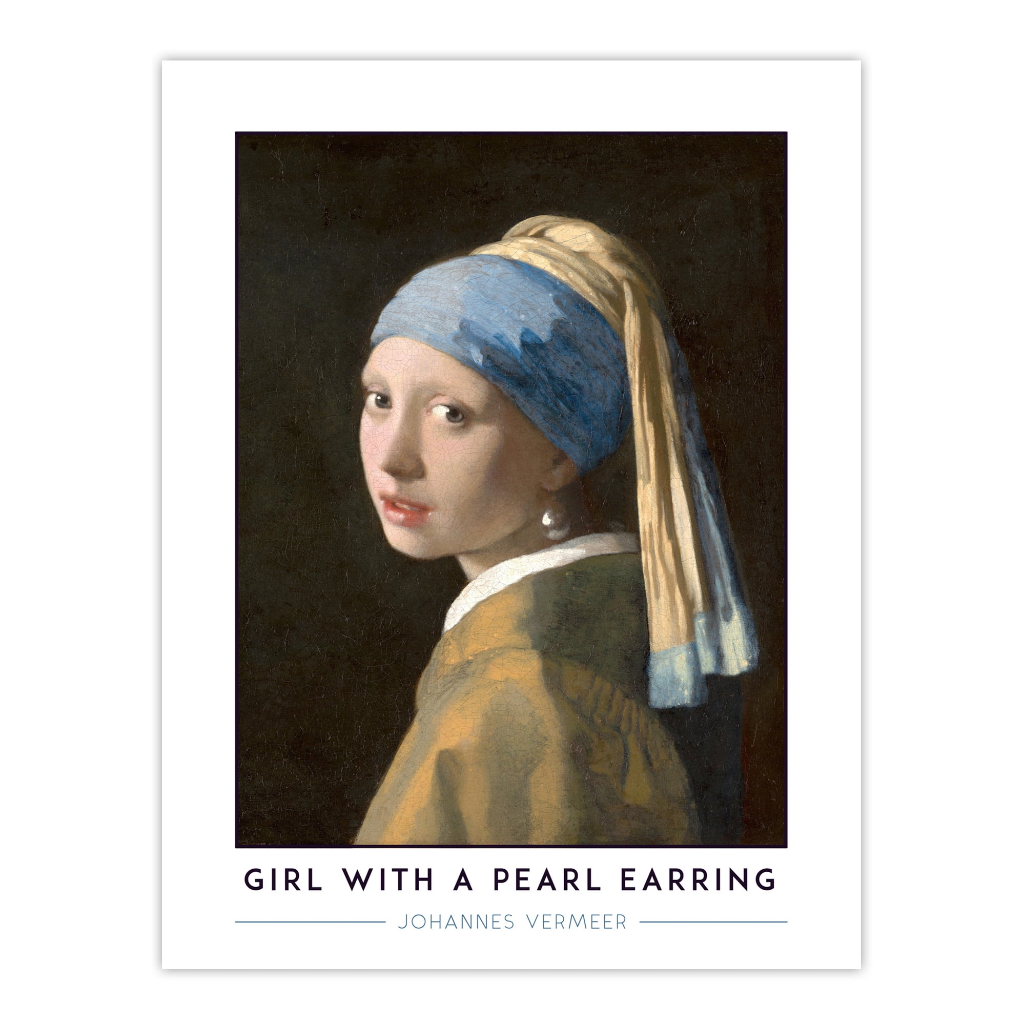 Artery8 Johannes Vermeer Girl With A Pearl Earring Living Room Unframed Wall Art Print Poster ...