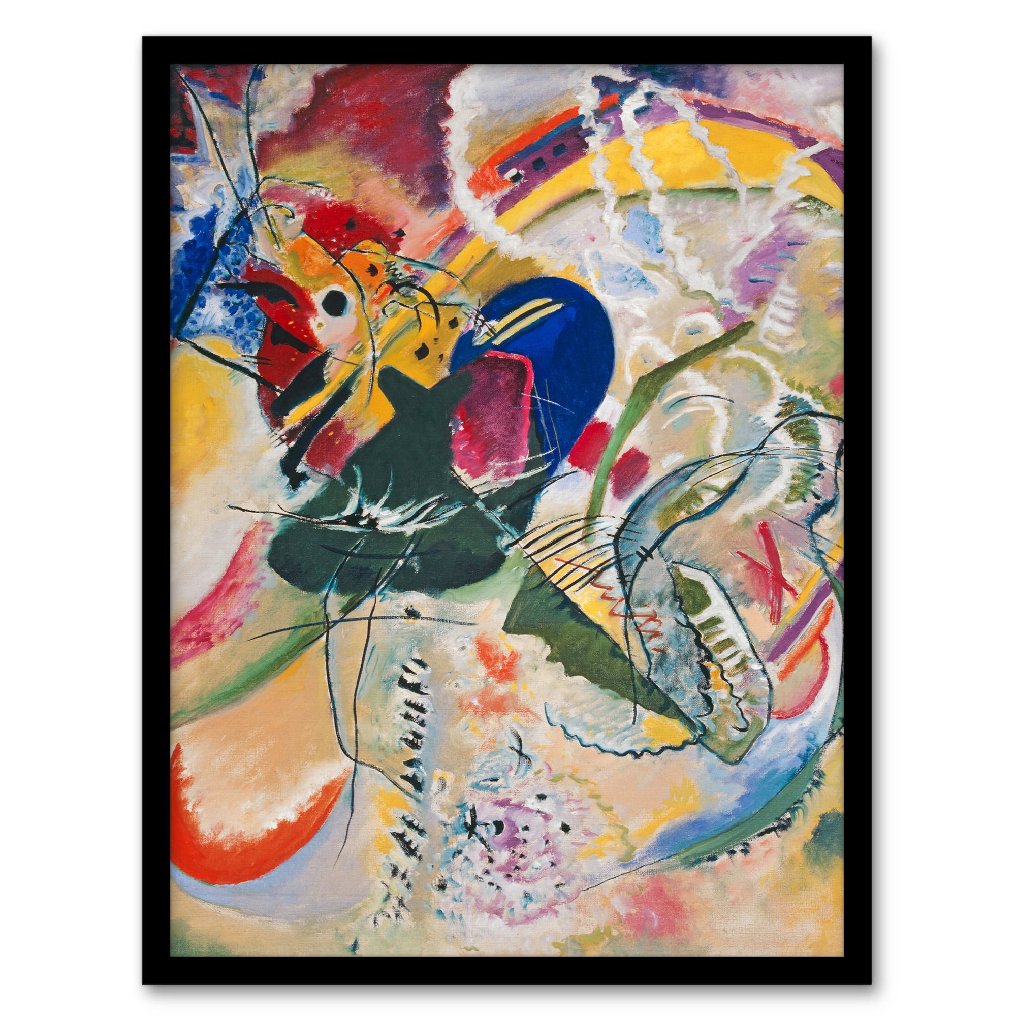 Artery8 Kandinsky Improvisation 35 Colourful Abstract Framed Wall Art ...
