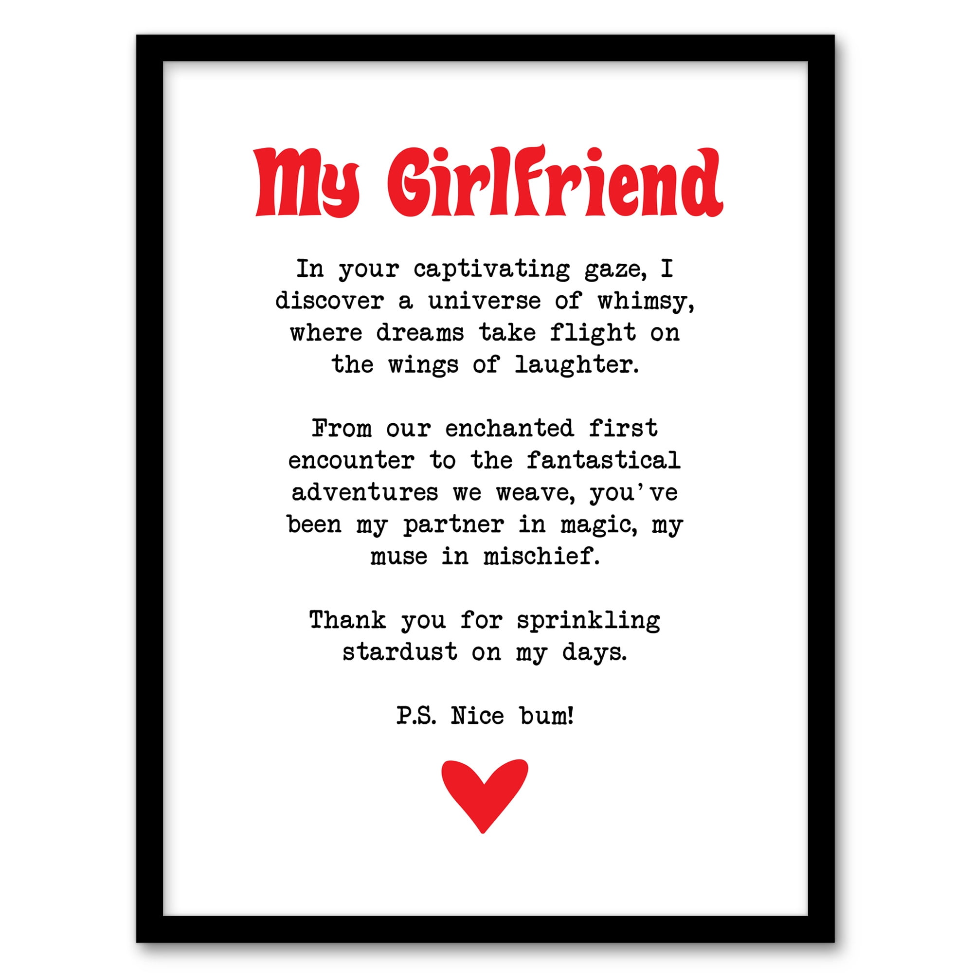 Artery8 Love Poem Whimsy Magic Girlfriend Romantic Poetry Bedroom Art ...