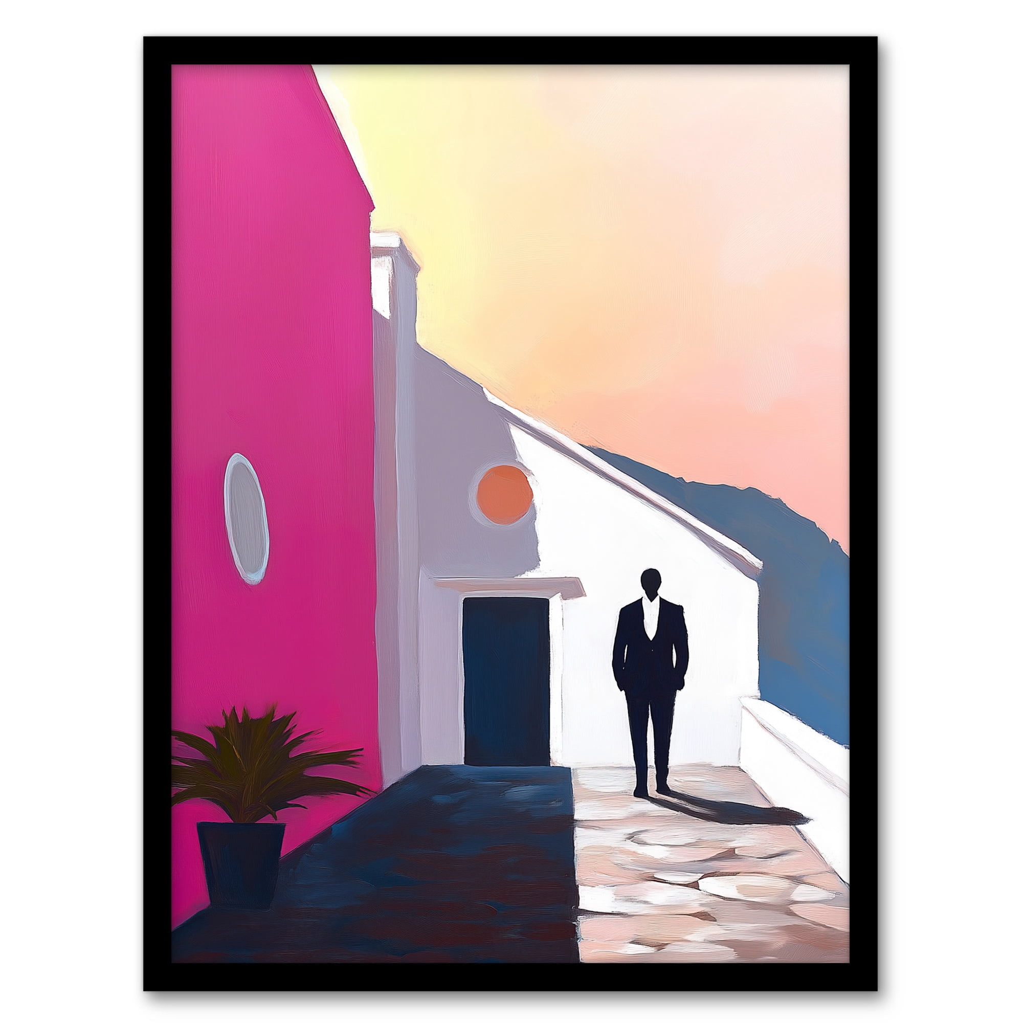 Artery8 Man In Tuxedo Minimalist Mexican Patio Porch Living Room Art ...
