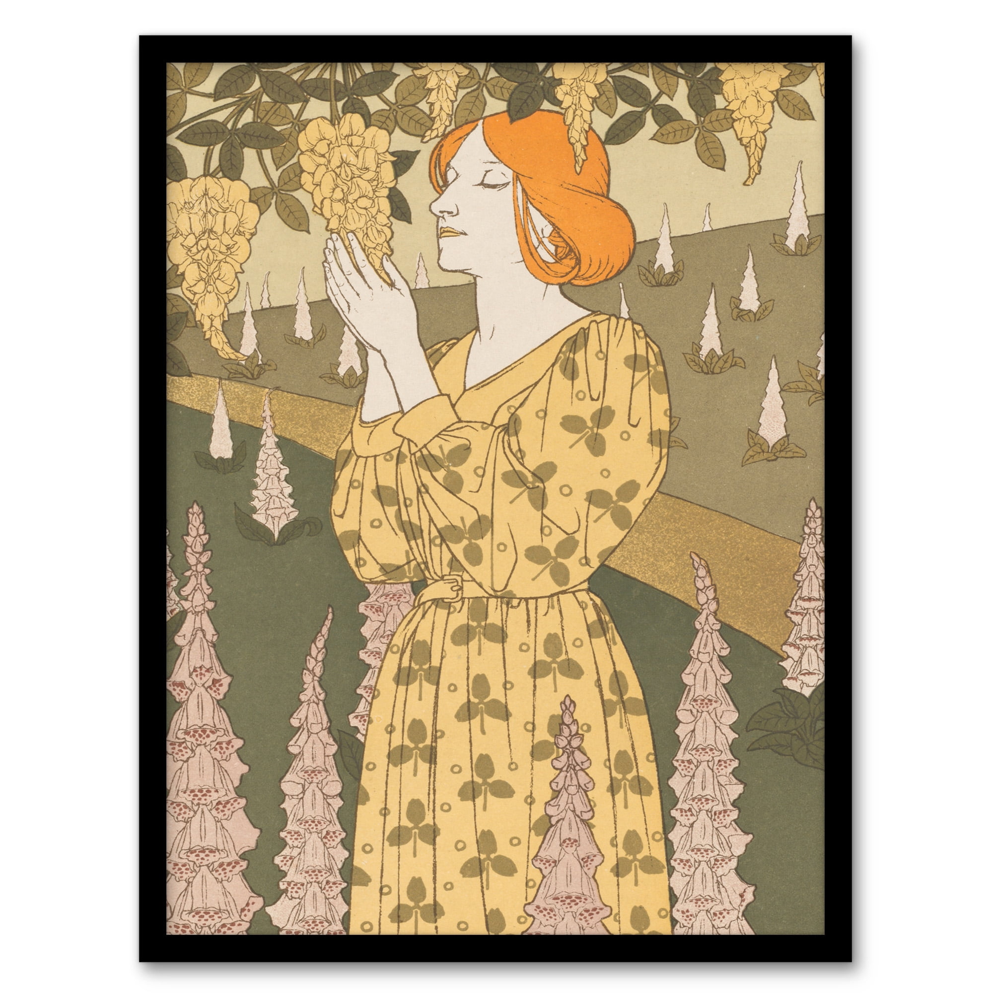 Artery8 Maurice Pillard Verneuil Laburnum and Foxglove Framed Wall Art ...