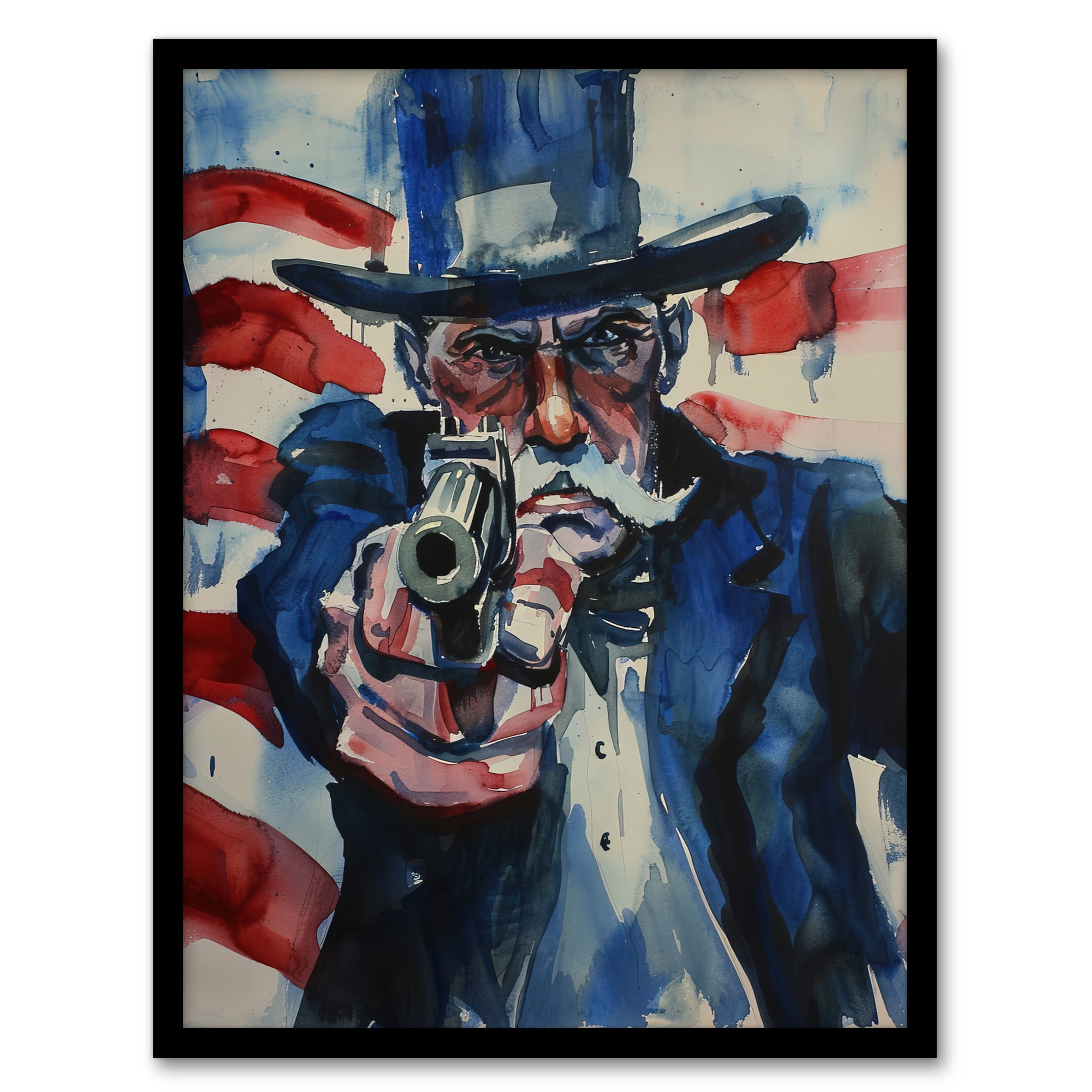 Artery8 Modern USA Uncle Sam Gun Point I Want You Man Cave Artwork ...