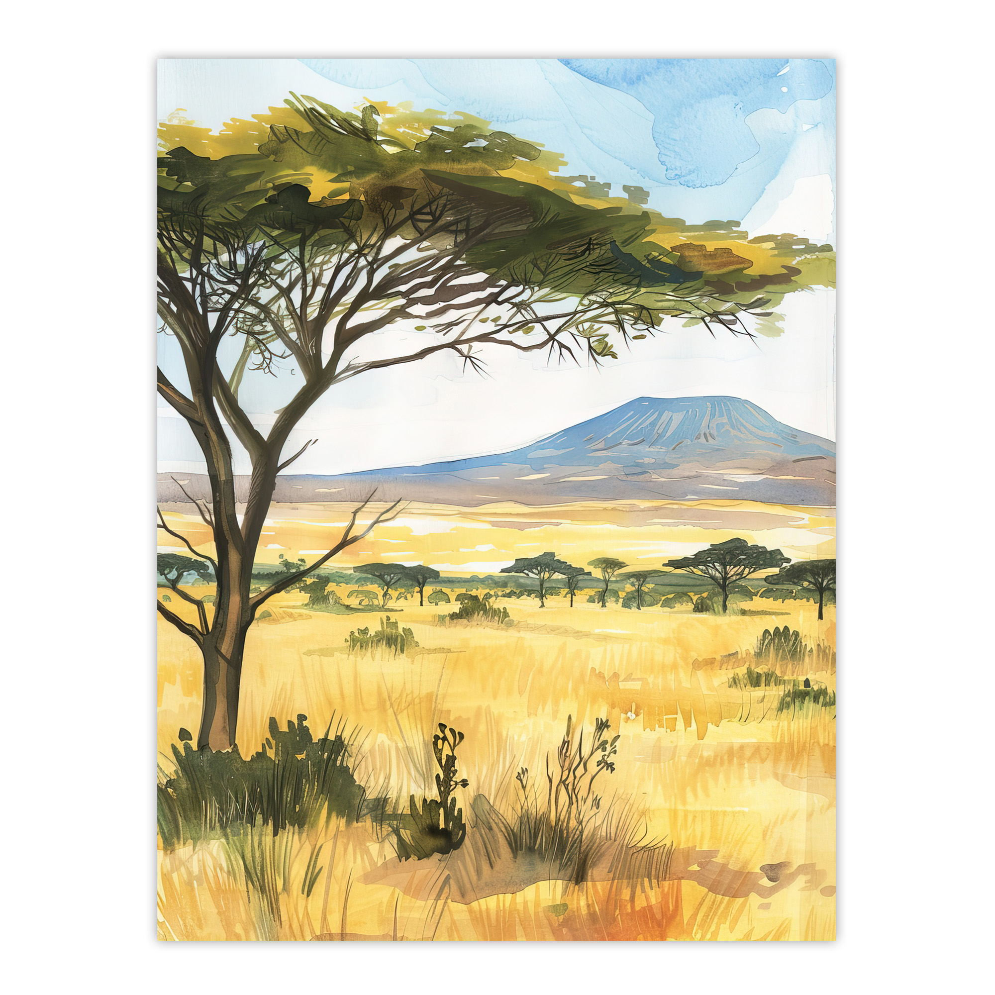 Artery8 Mount Kilimanjaro Savanna Tanzania Landscape Living Room Large ...