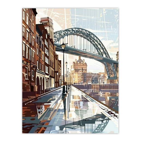 Artery8 Newcastle Tyne Bridge Abstract Cityscape England Living Room ...