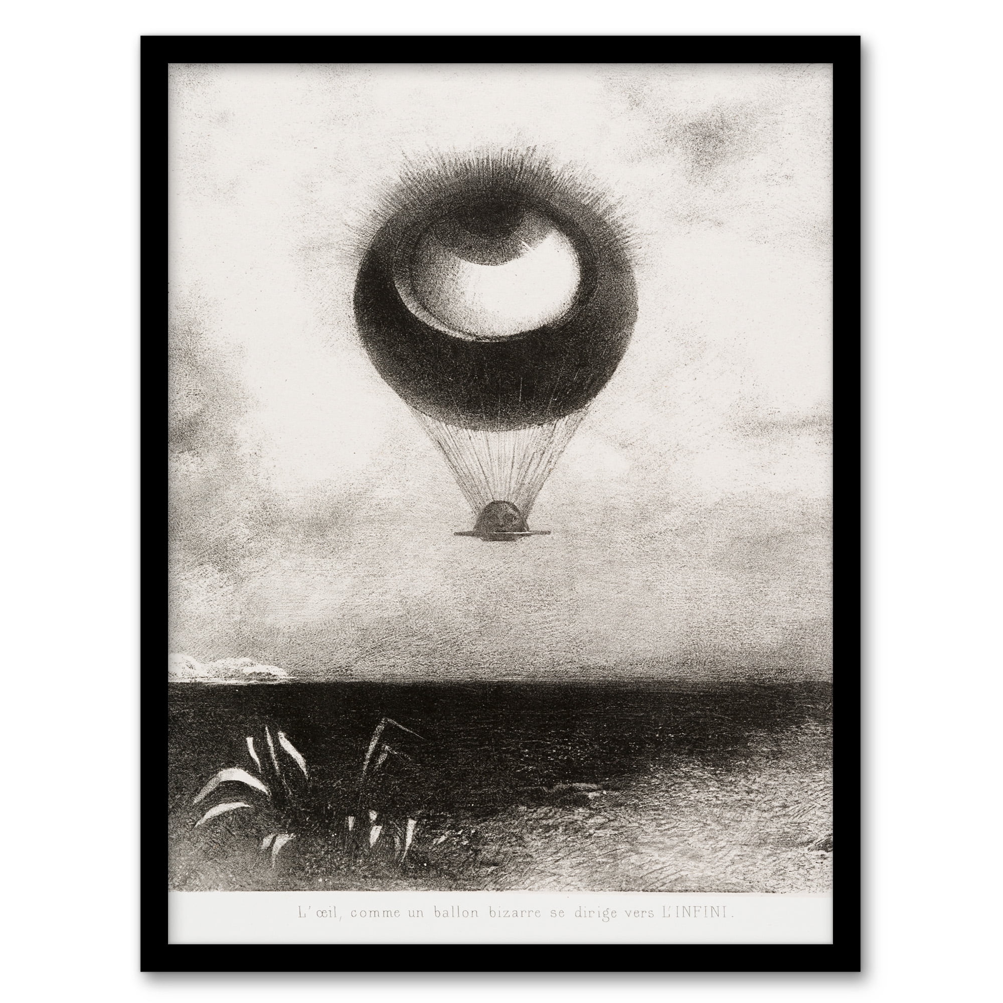 Artery8 Odilon Redon The Eye Like a Strange Balloon Framed Wall Art ...