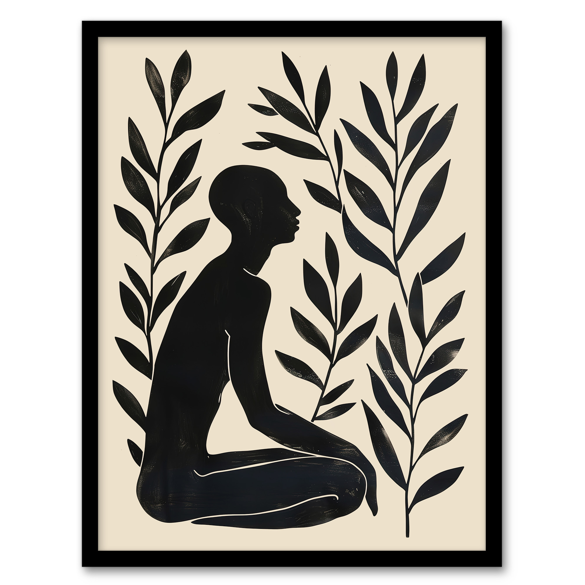 Artery8 Peace in the Leaves Meditation Minimal Yoga Zen For Living Room ...