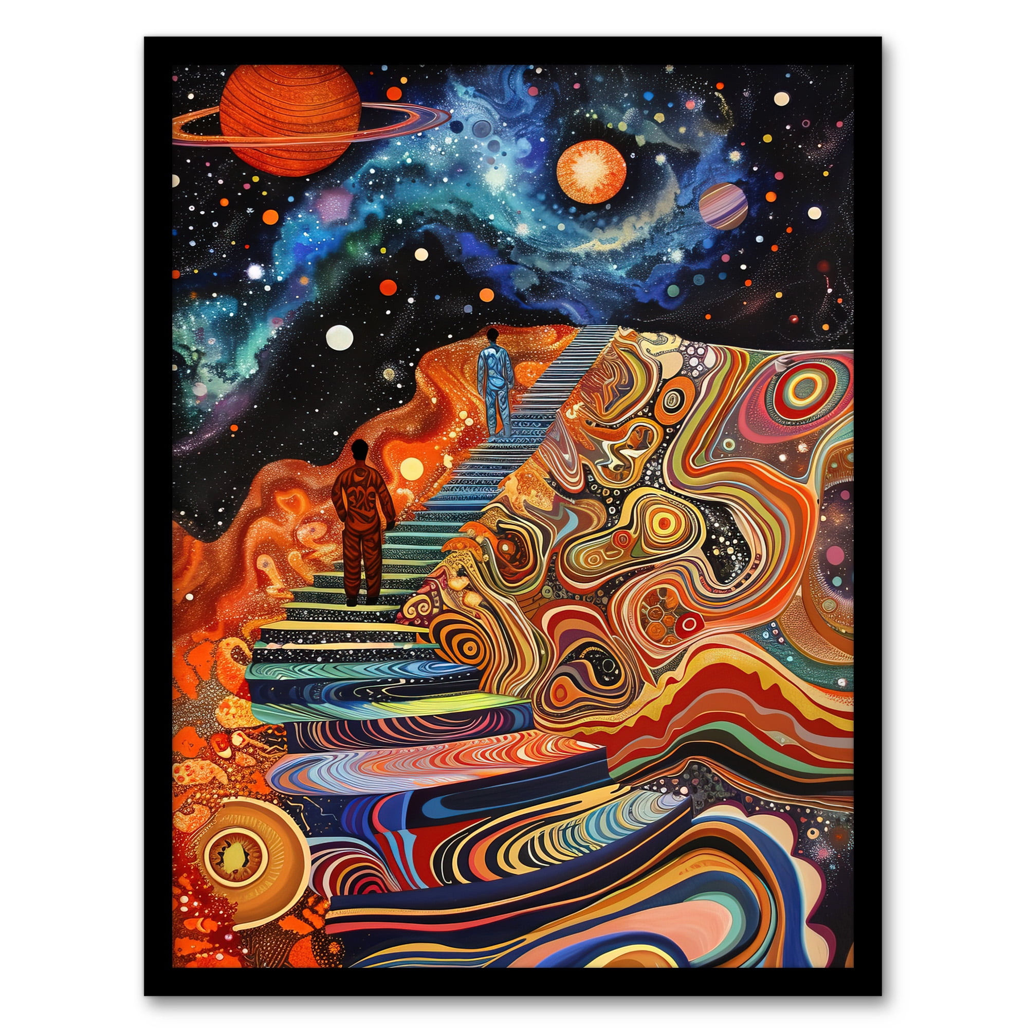 Artery8 Psychedelic Stairway to Heaven Trippy Space Living Room Art ...