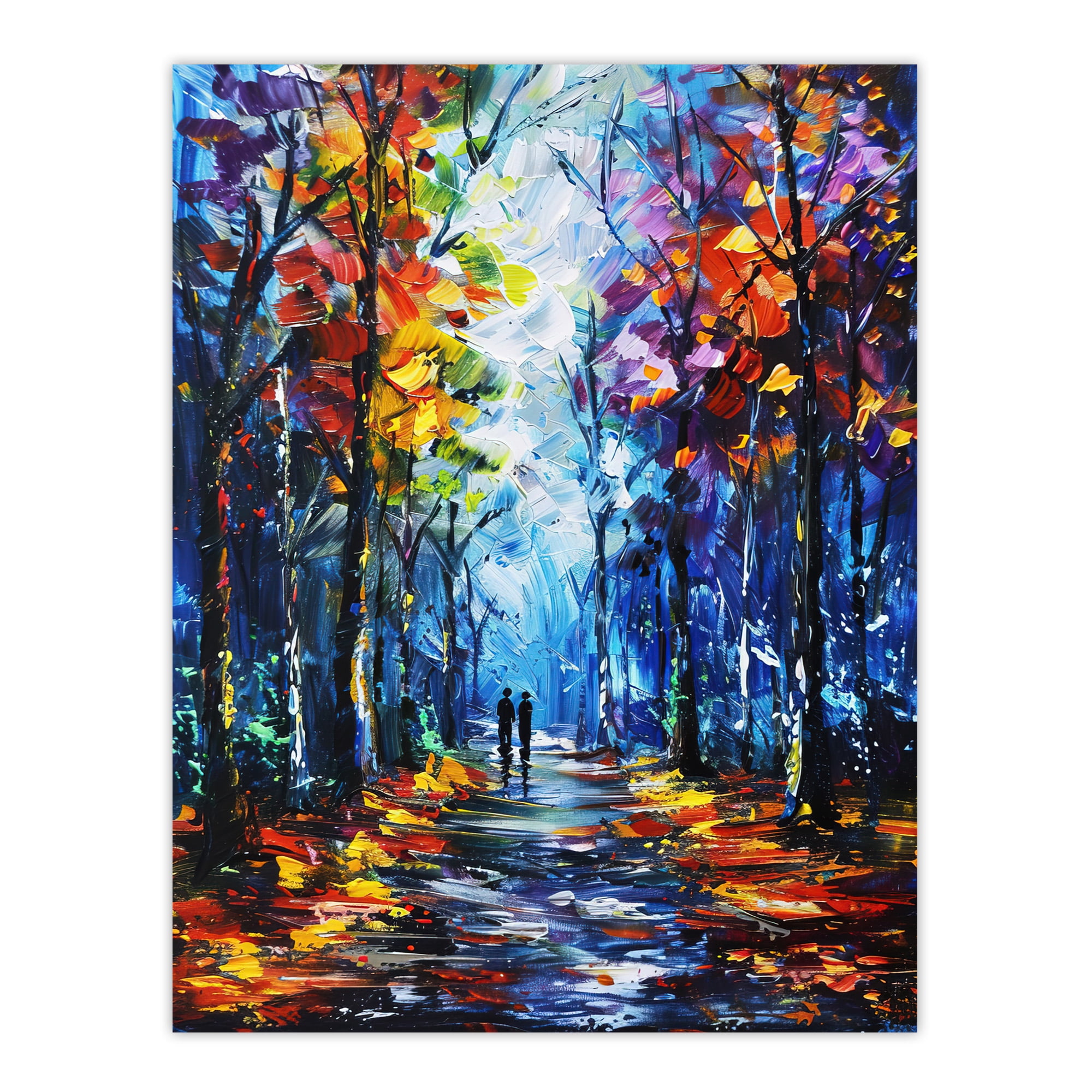 Artery8 Rainbow Forest Trail Couple Abstract Painting Living Room ...