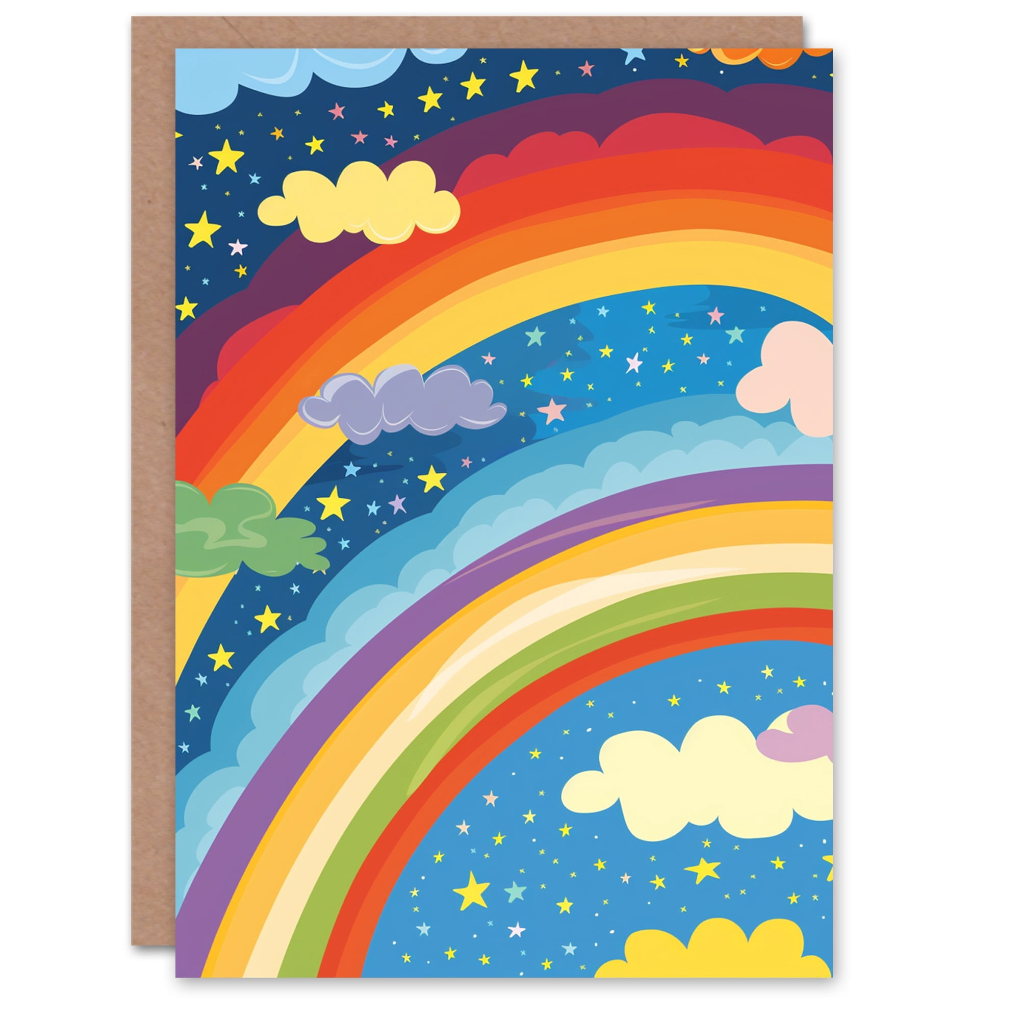Artery8 Rainbows Stars Happy Colourful Dreamy Night For Child Kids Good ...