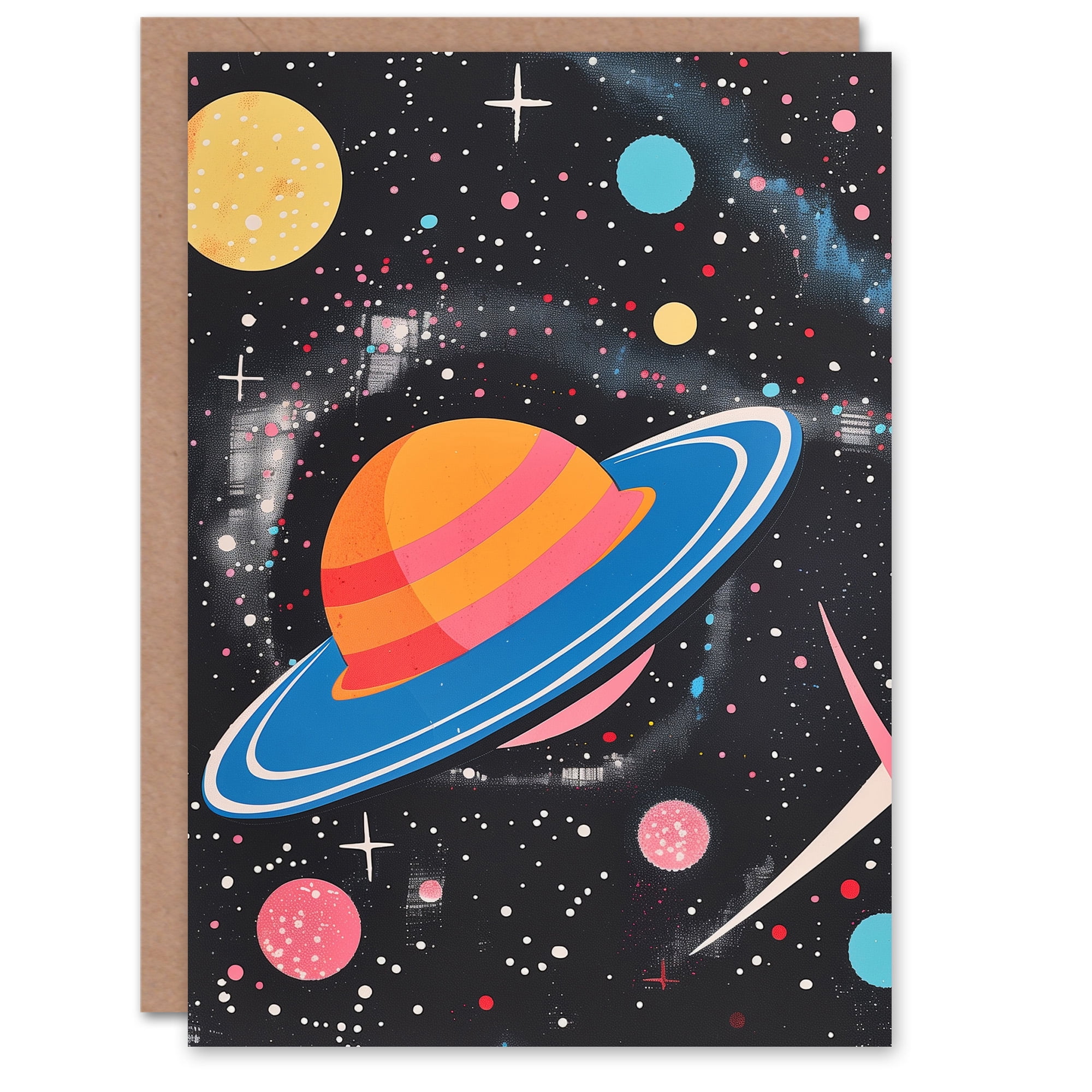 Artery8 Retro Style Planets Space Colourful Universe For Child Kids ...
