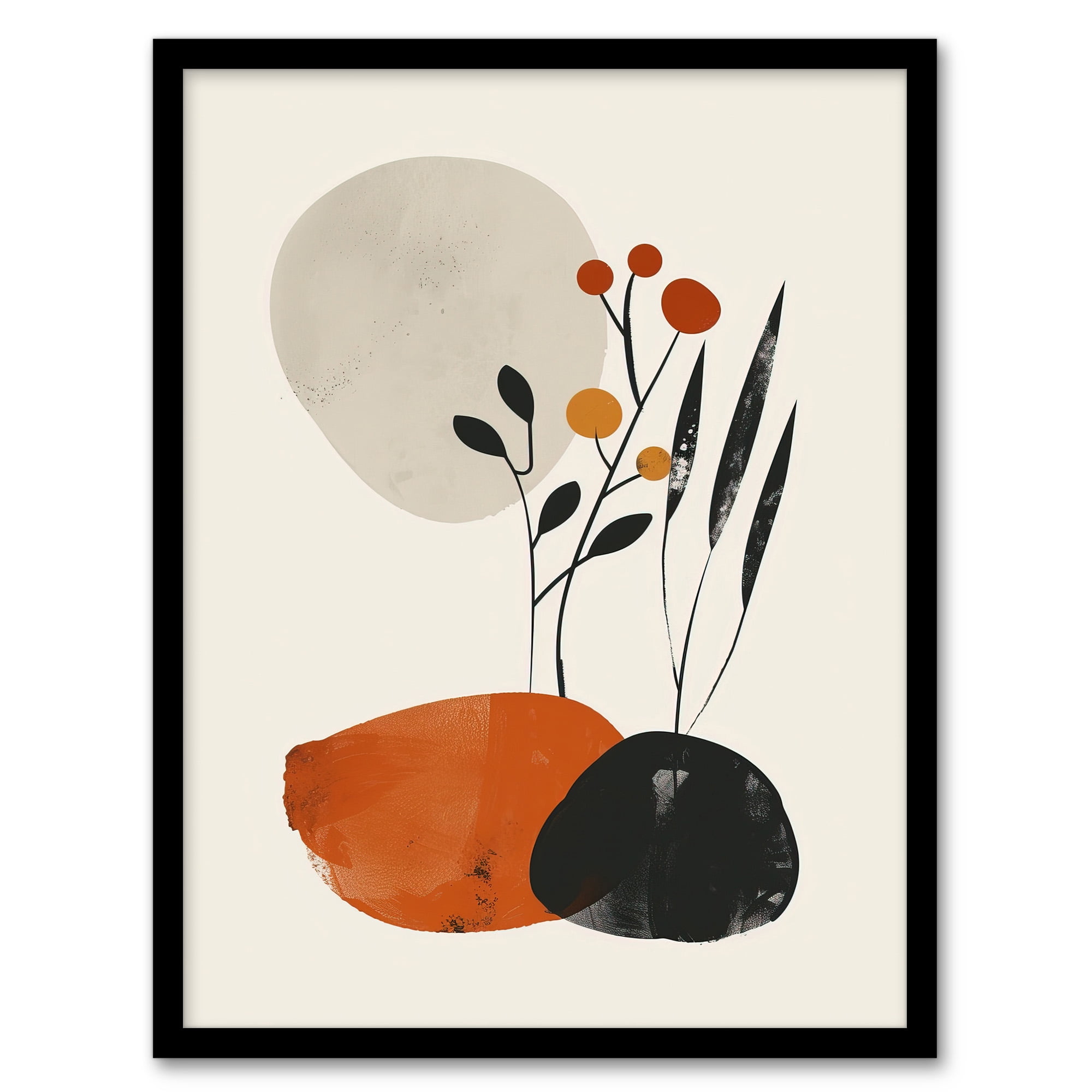 Artery8 Rocks And Wild Flowers Bright Boho Japandi Style Living Room ...