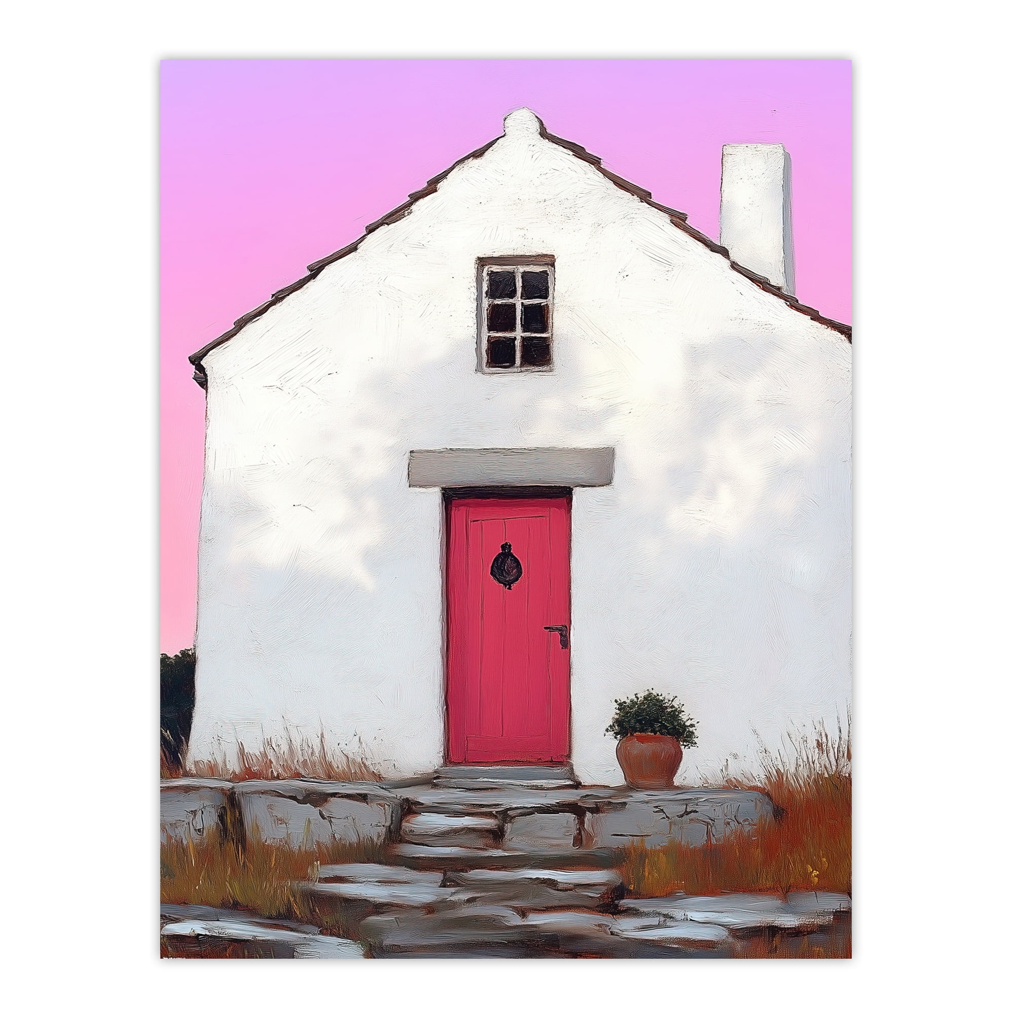 Artery8 Scottish White Bothy Cottage With Red Front Door Living Room ...