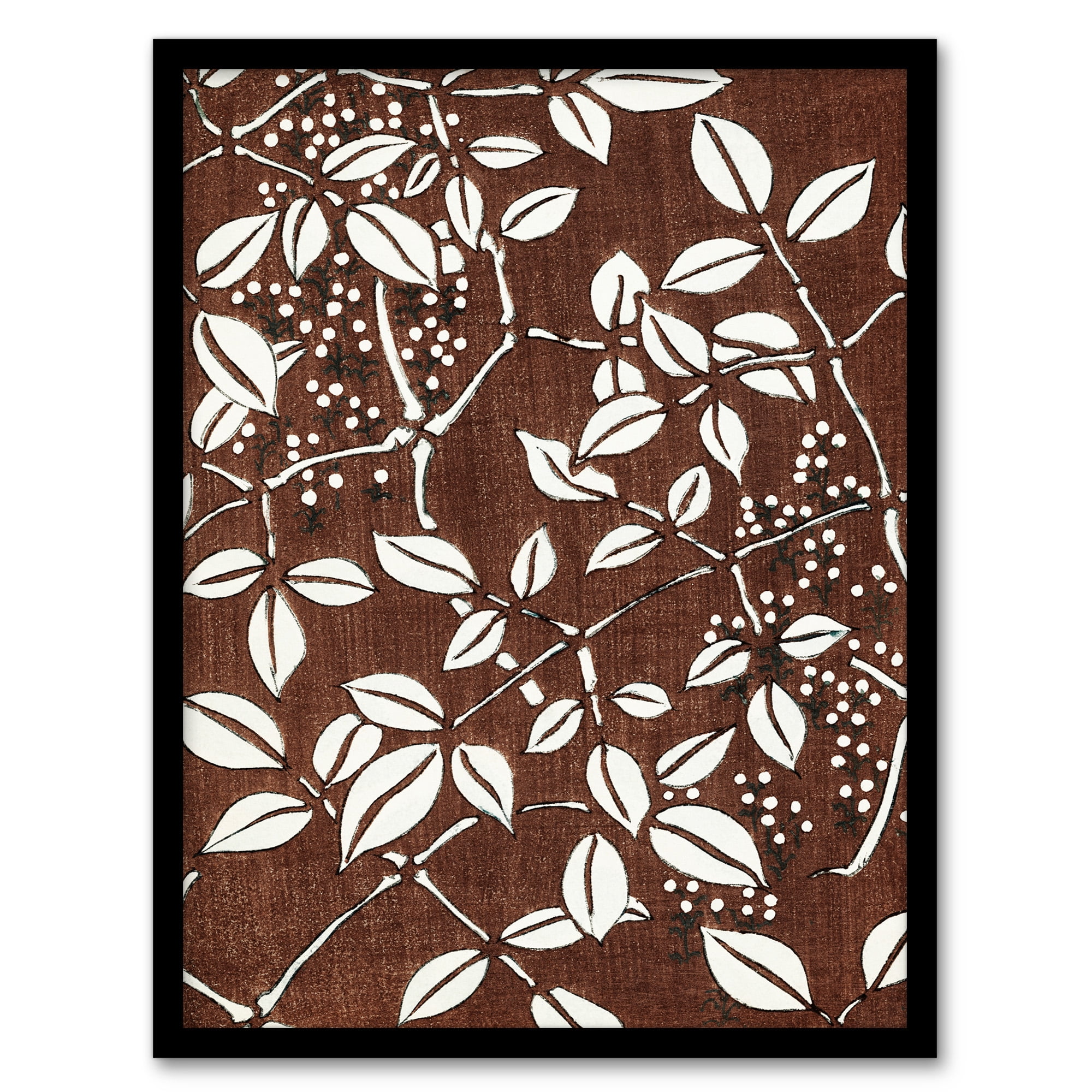 Artery8 Shin Bijutsukai Tree Branch and Leaf Pattern Framed Wall Art ...