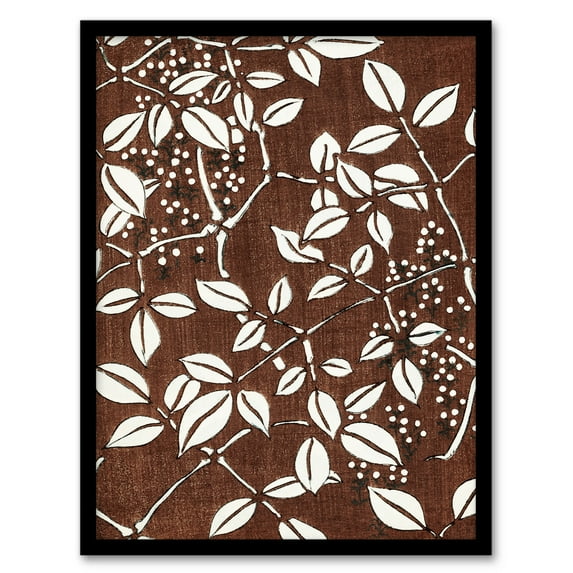 Artery8 Shin Bijutsukai Tree Branch and Leaf Pattern Framed Wall Art ...