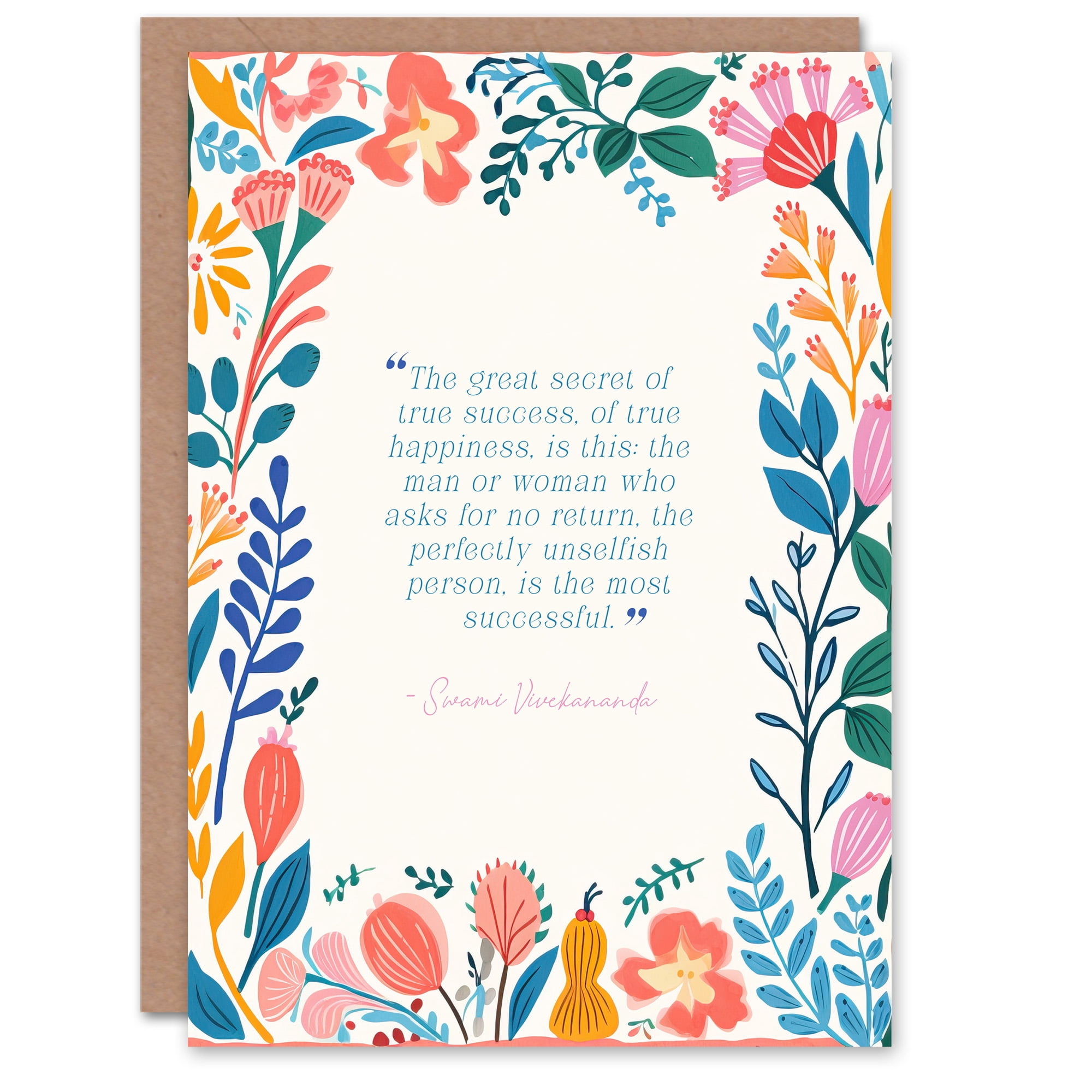 Artery8 Spiritual Birthday Card Hinduism True Success Swami Vivekananda ...