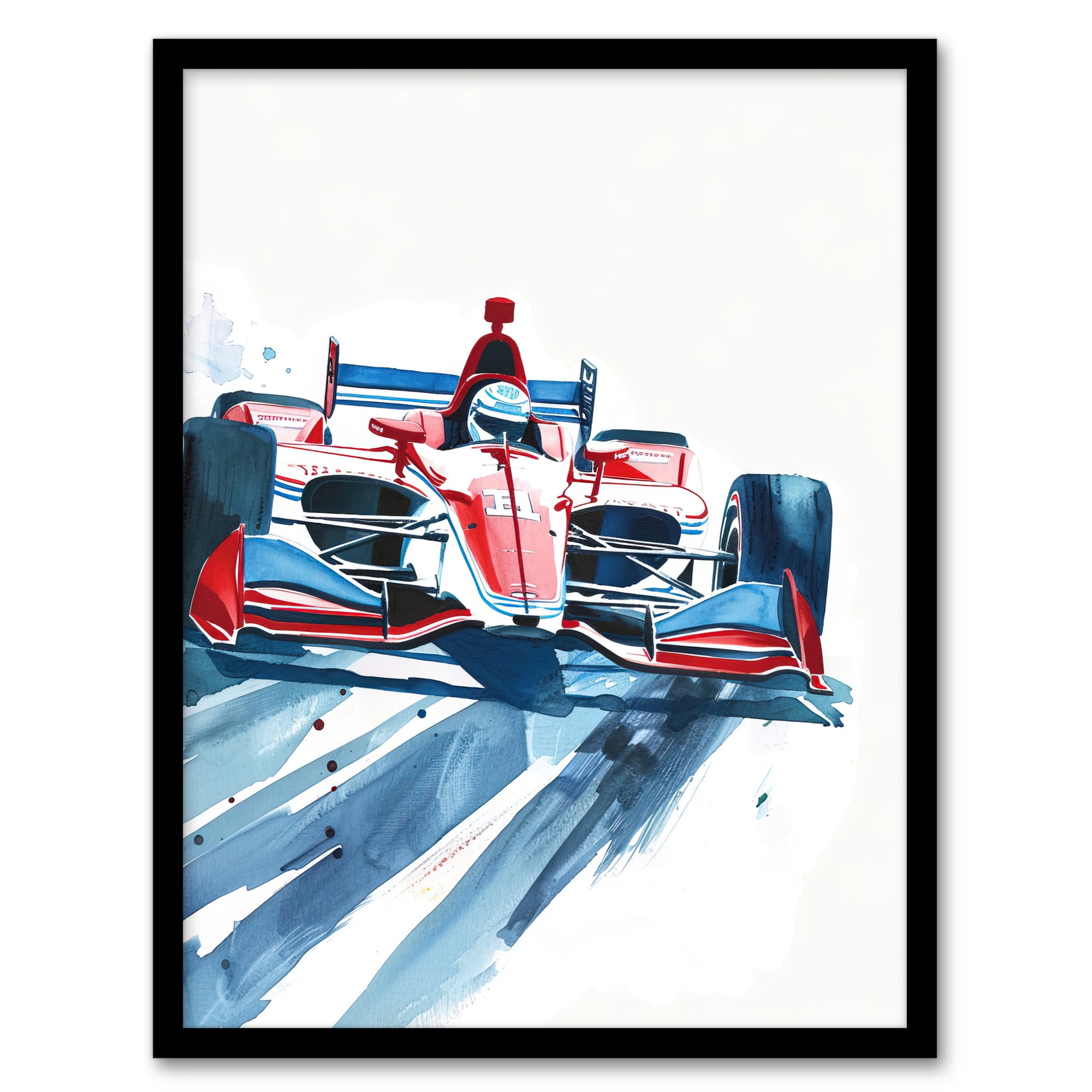 Artery8 Sport Red Race Car Motorsport Racing Man Cave Artwork Framed ...