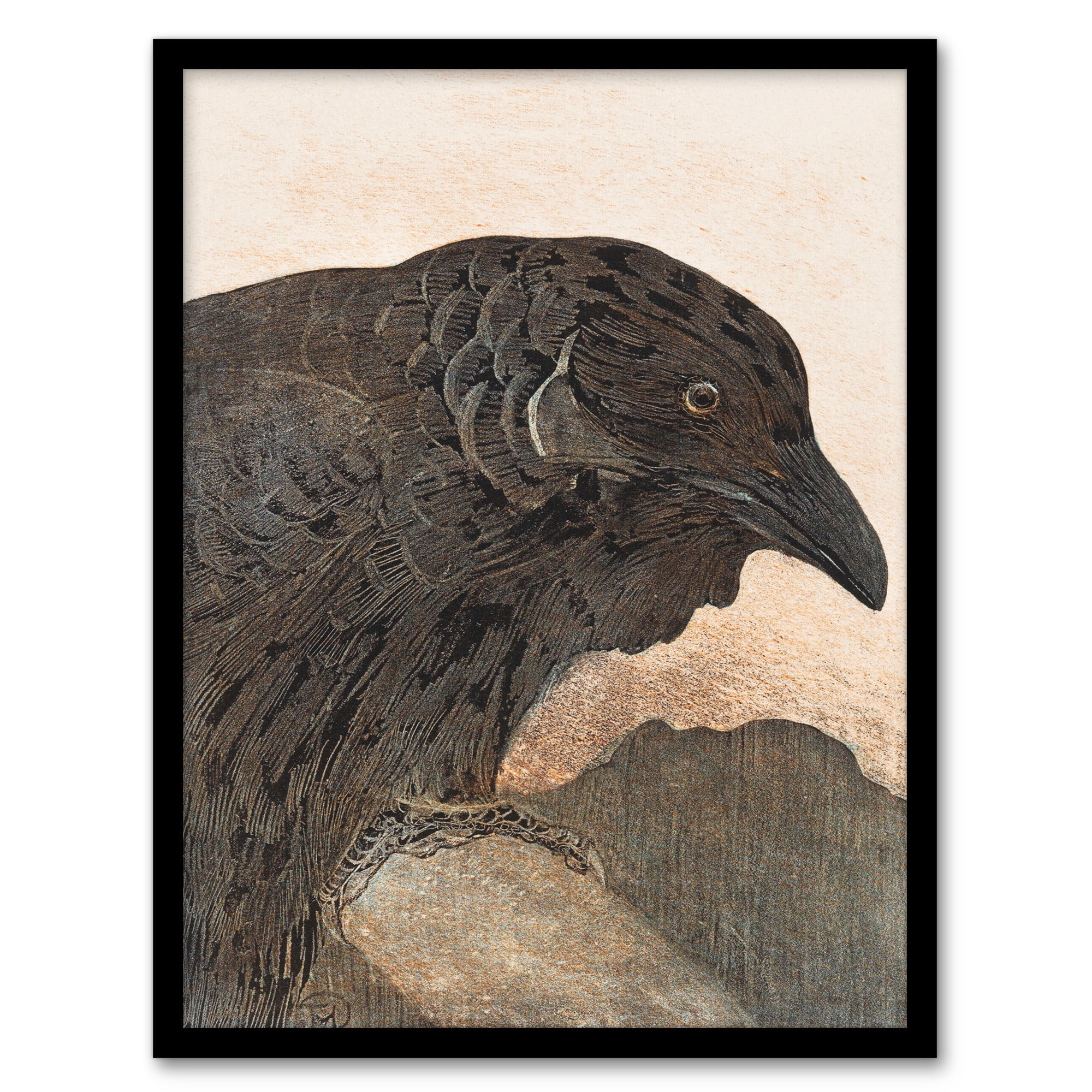 Artery8 Theo van Hoytema Old Crow Bird Painting Framed Wall Art Print ...