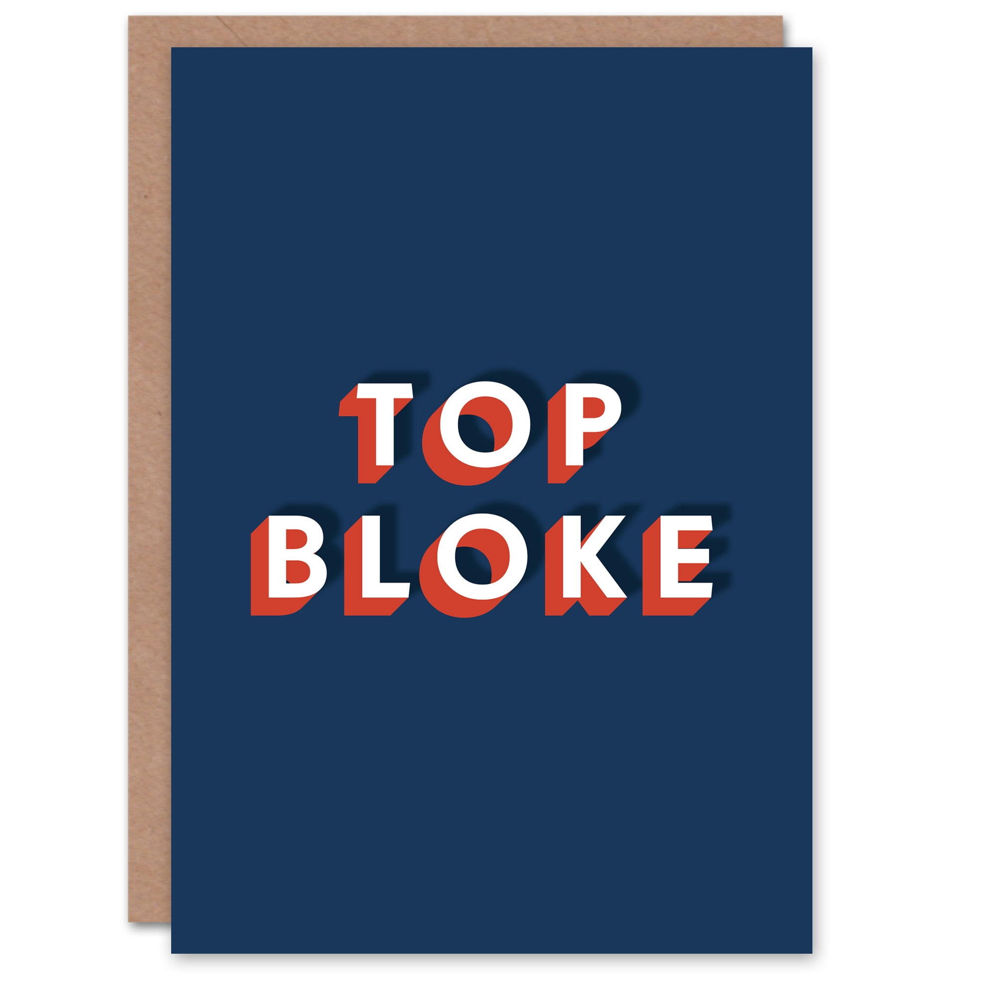 Artery8 Top Bloke Fun Bold Simple Modern For Him Birthday Card ...