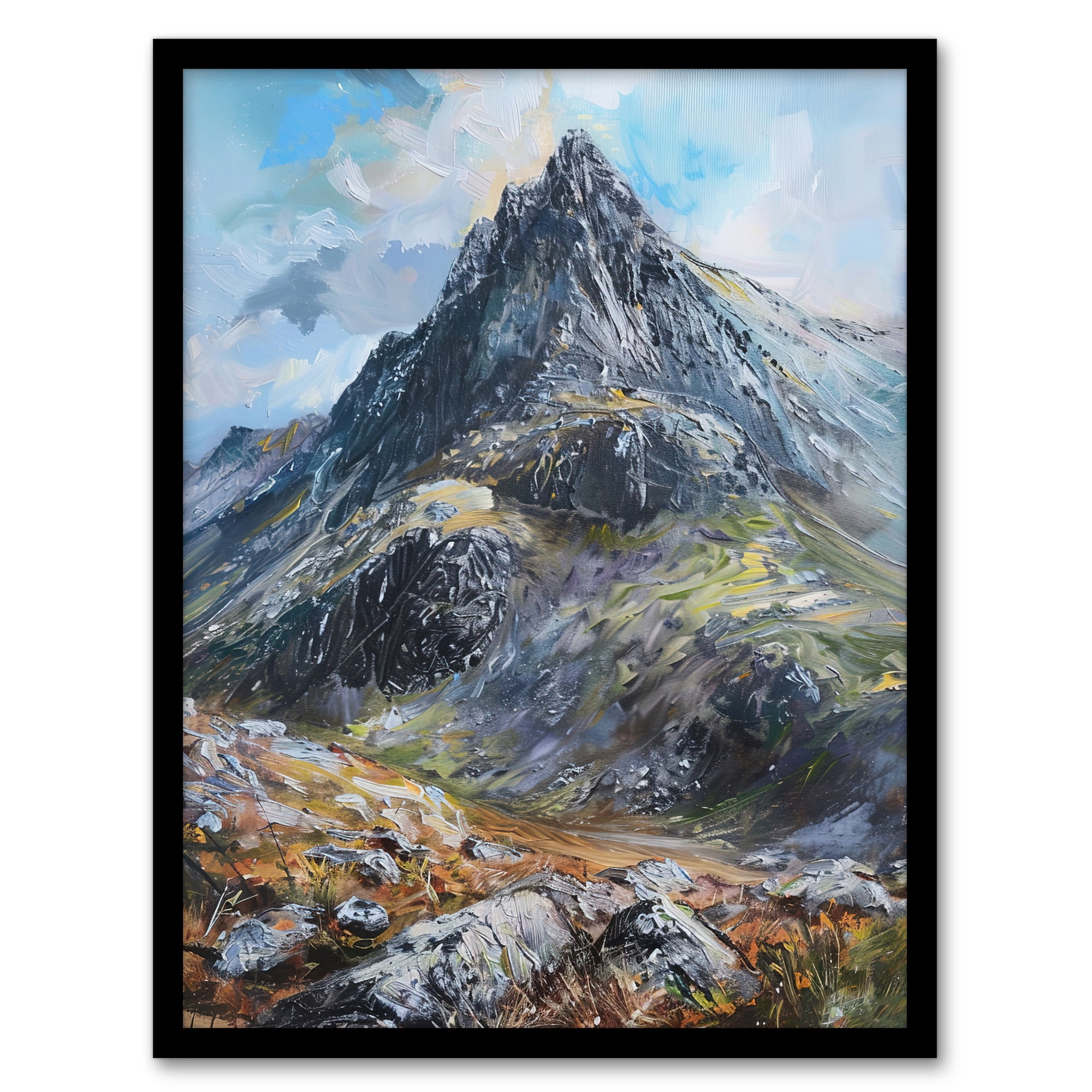 Artery8 Tryfan Mountain Peak Snowdonia Wales Oil Painting Dining Room ...