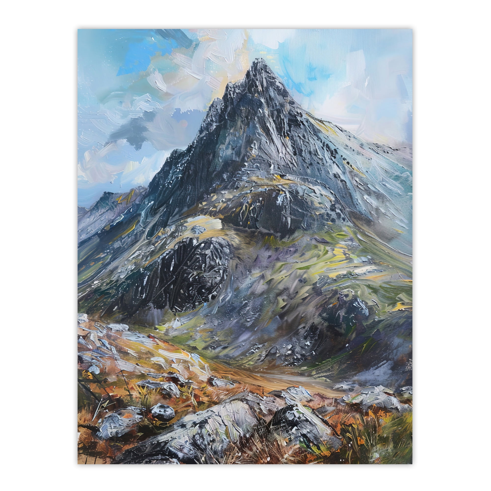 Artery8 Tryfan Mountain Peak Snowdonia Wales Oil Painting Dining Room ...