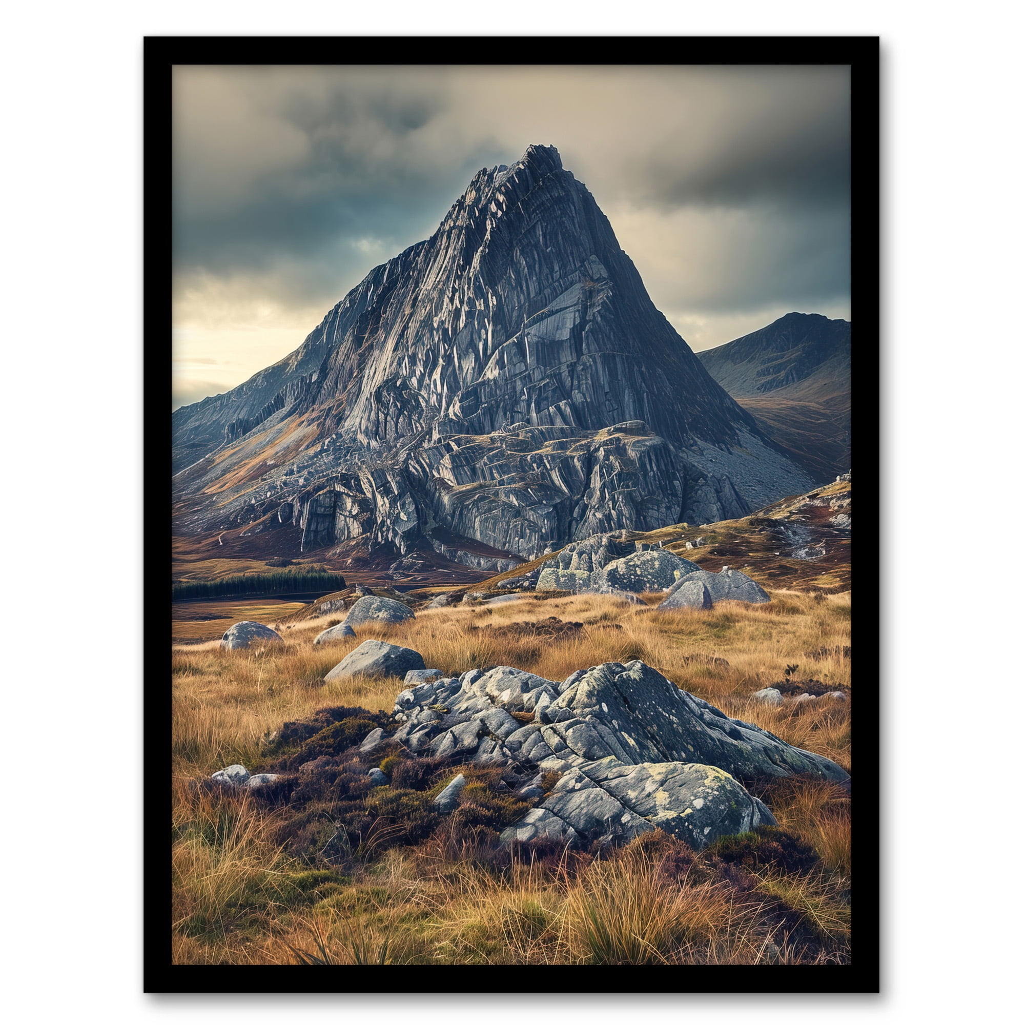 Artery8 Tryfan Mountain Snowdonia Wales Peak Landscape Living Room Art ...
