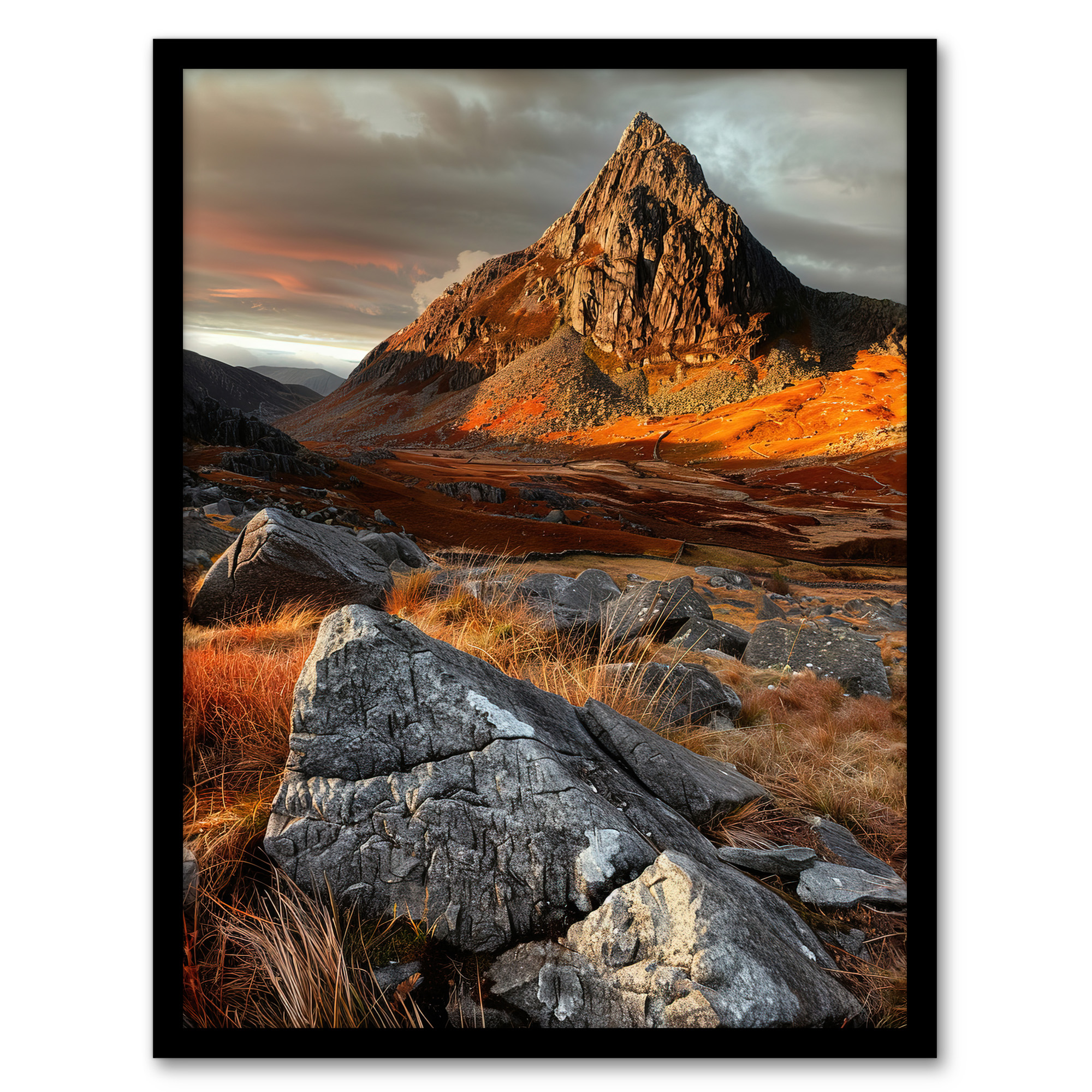 Artery8 Tryfan Mountain Summit Sunset Wales Snowdonia Living Room ...