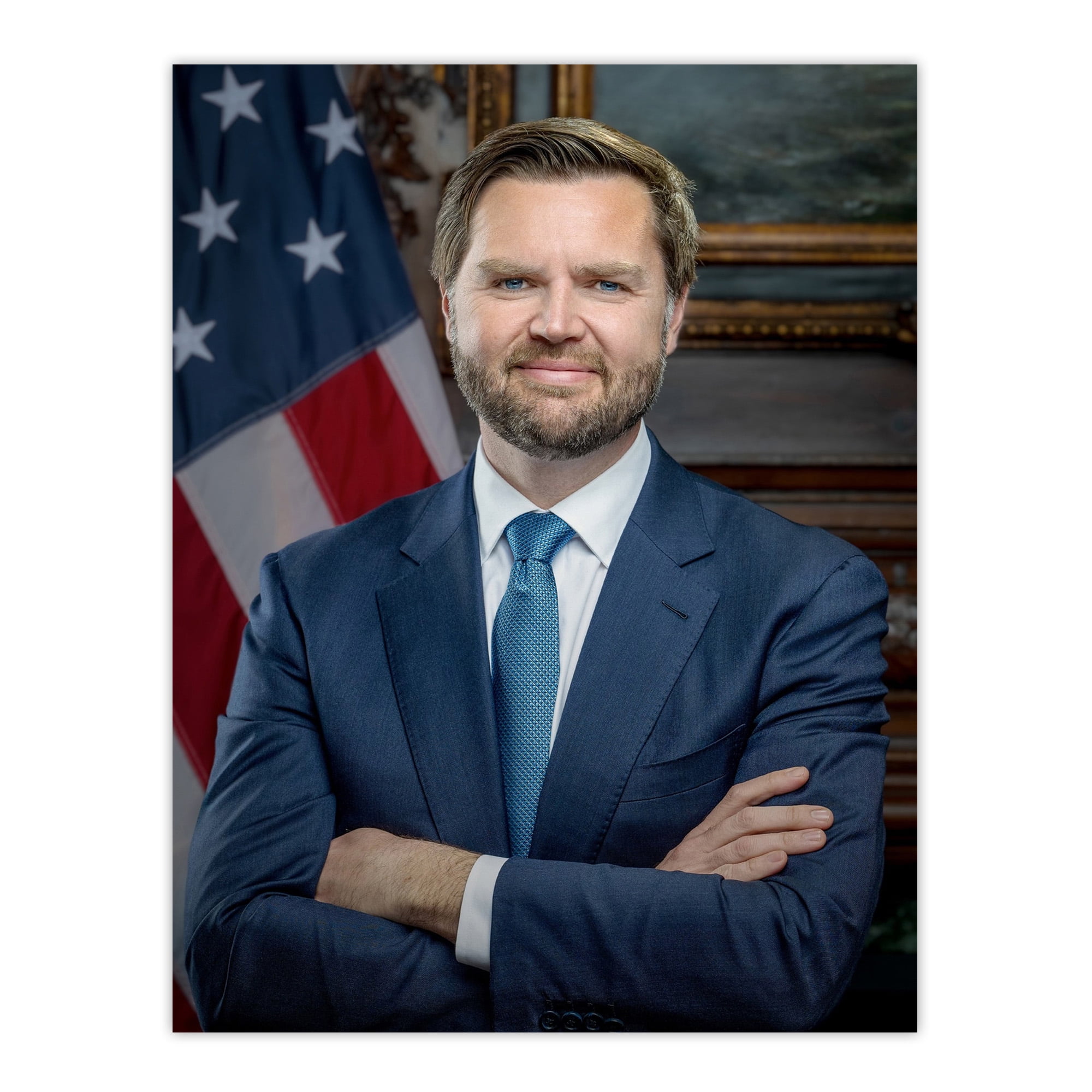 Artery8 United States 50th Vice President JD Vance Portrait Man Cave ...