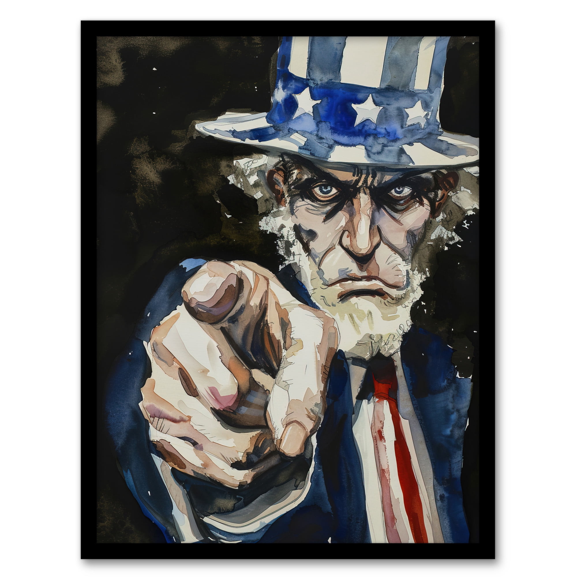 Artery8 War WWII USA Uncle Sam Want You Sinister Dark Man Cave Art ...