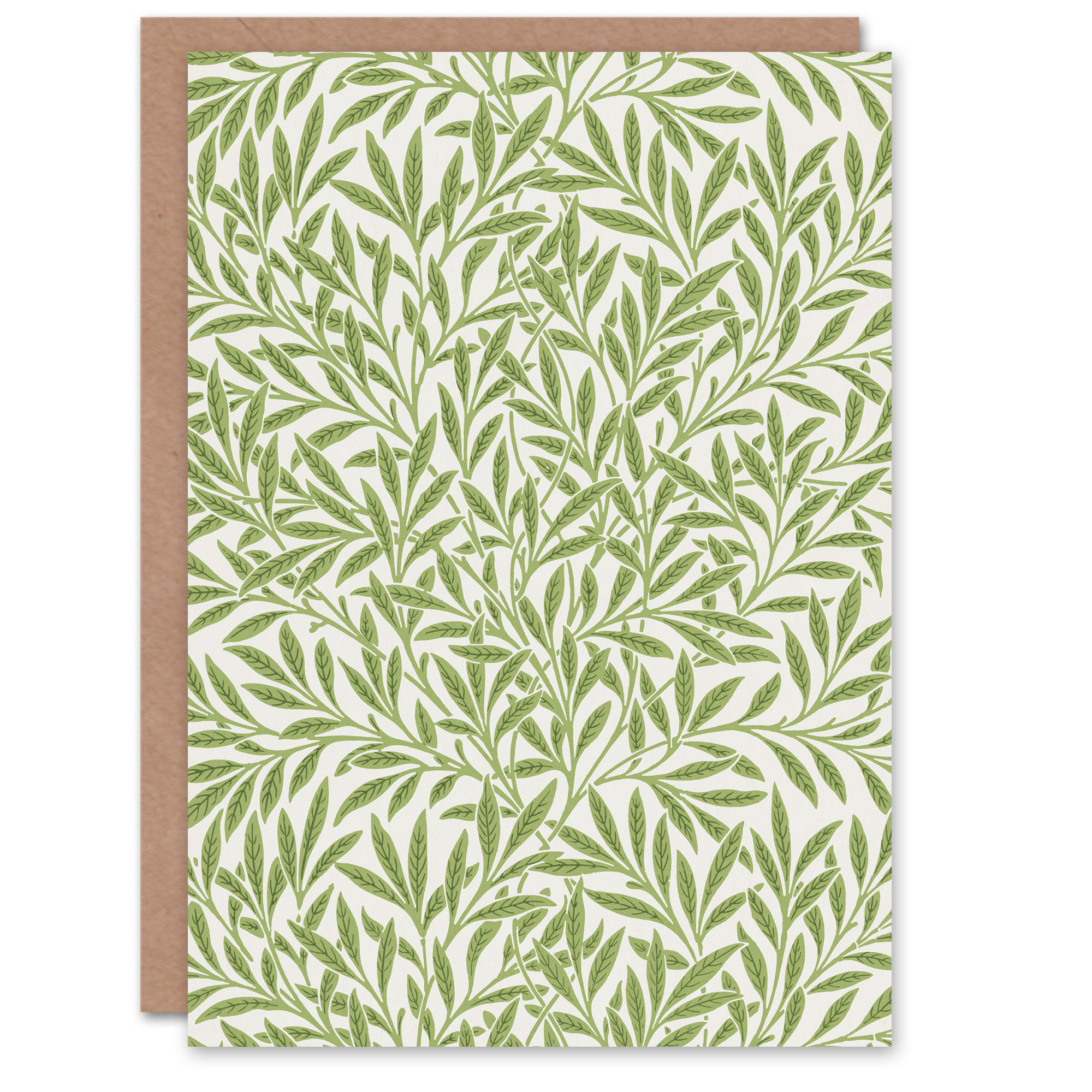 Artery8 William Morris Art Card Willow Leaves Bright Pattern - Walmart.com