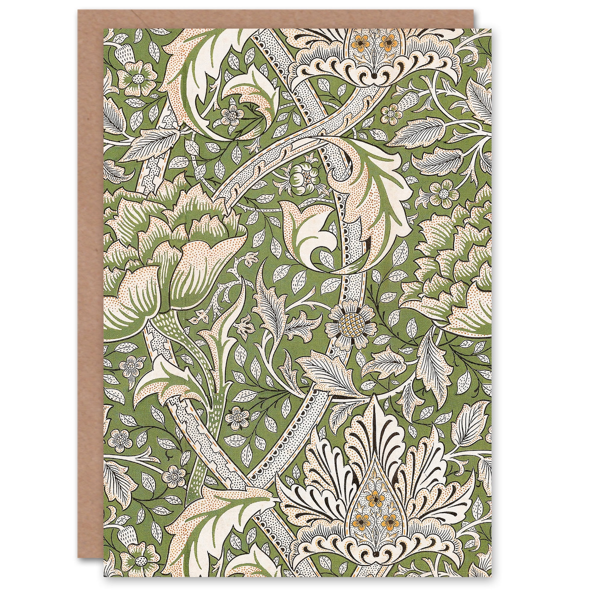 Artery8 William Morris Art Card Windrush Floral Filigree Pattern ...