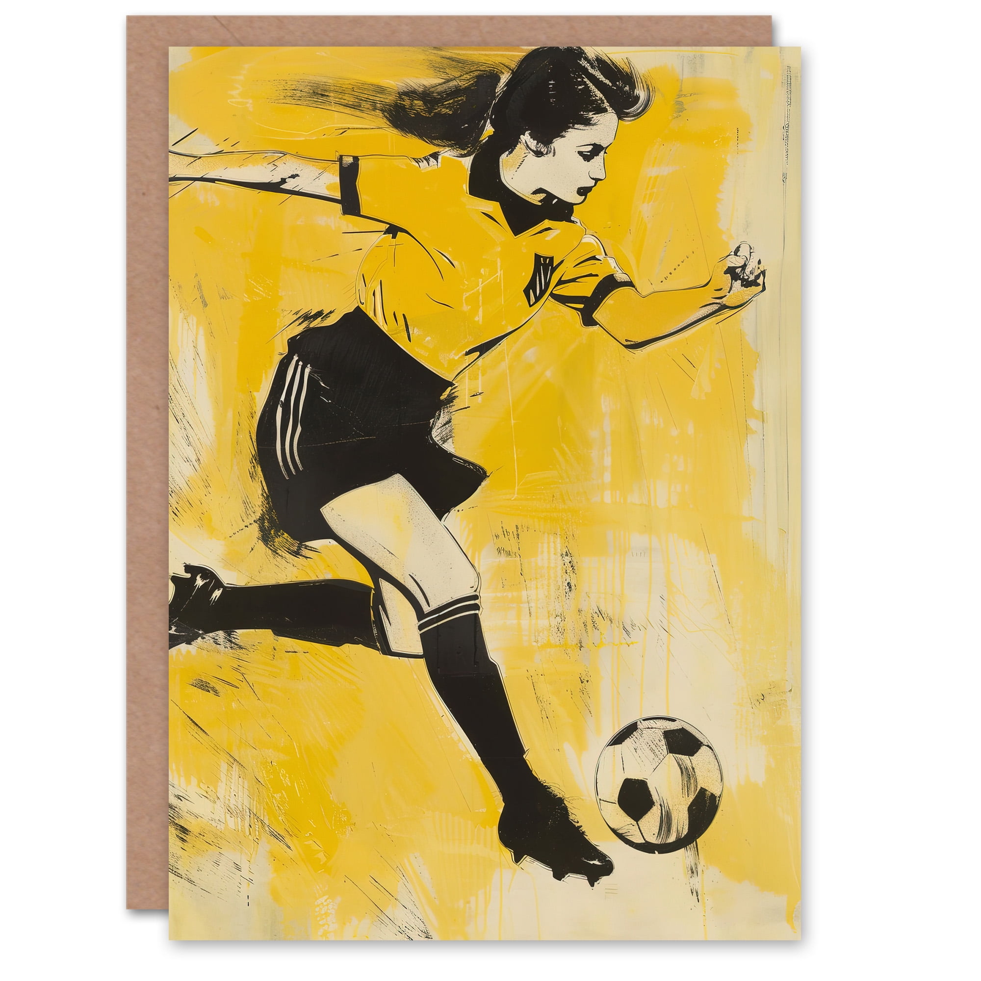 Artery8 Womens Girls Football Fan Soccer Player Striker Greeting ...