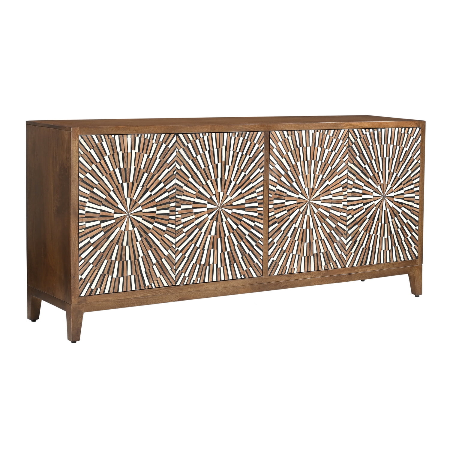 Artesia Multicolor Transitional Wood Four Door Credenza - Walmart.com