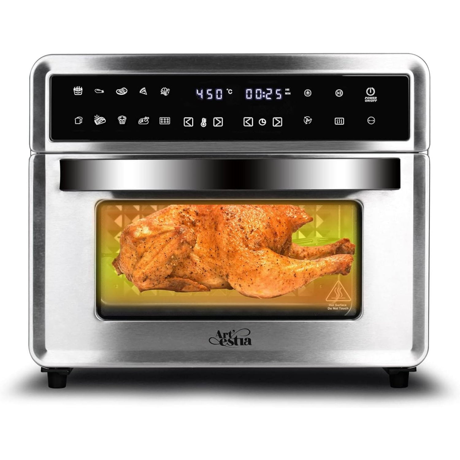 Artestia 26.4-QT Large Toaster Oven 10 IN 1 Air Fryer Digital ...