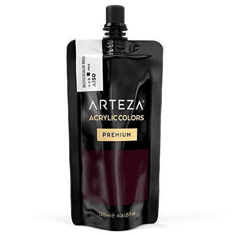 Arteza Acrylic Professional Artist Paint, Bordeaux Red, 120ml - Single ...