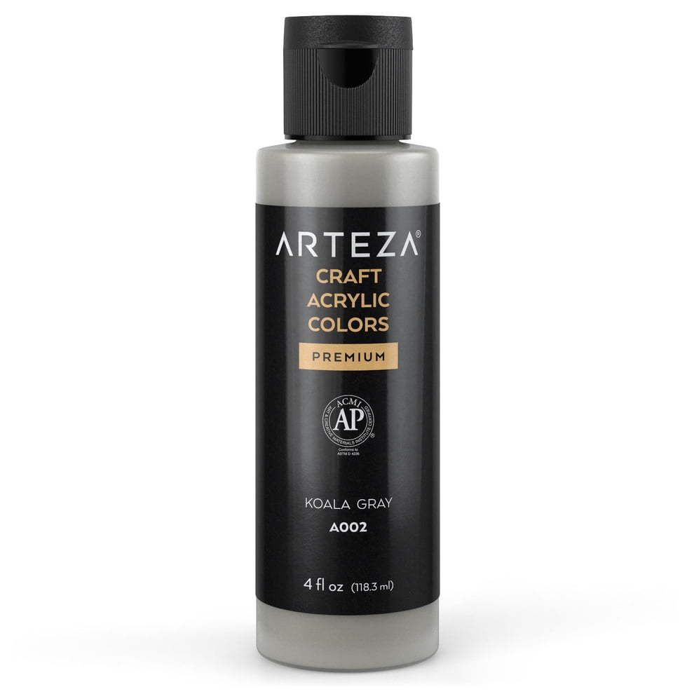 Arteza Craft Acrylic Paint (A002 Koala Gray) 4fl oz/118ml - Single ...