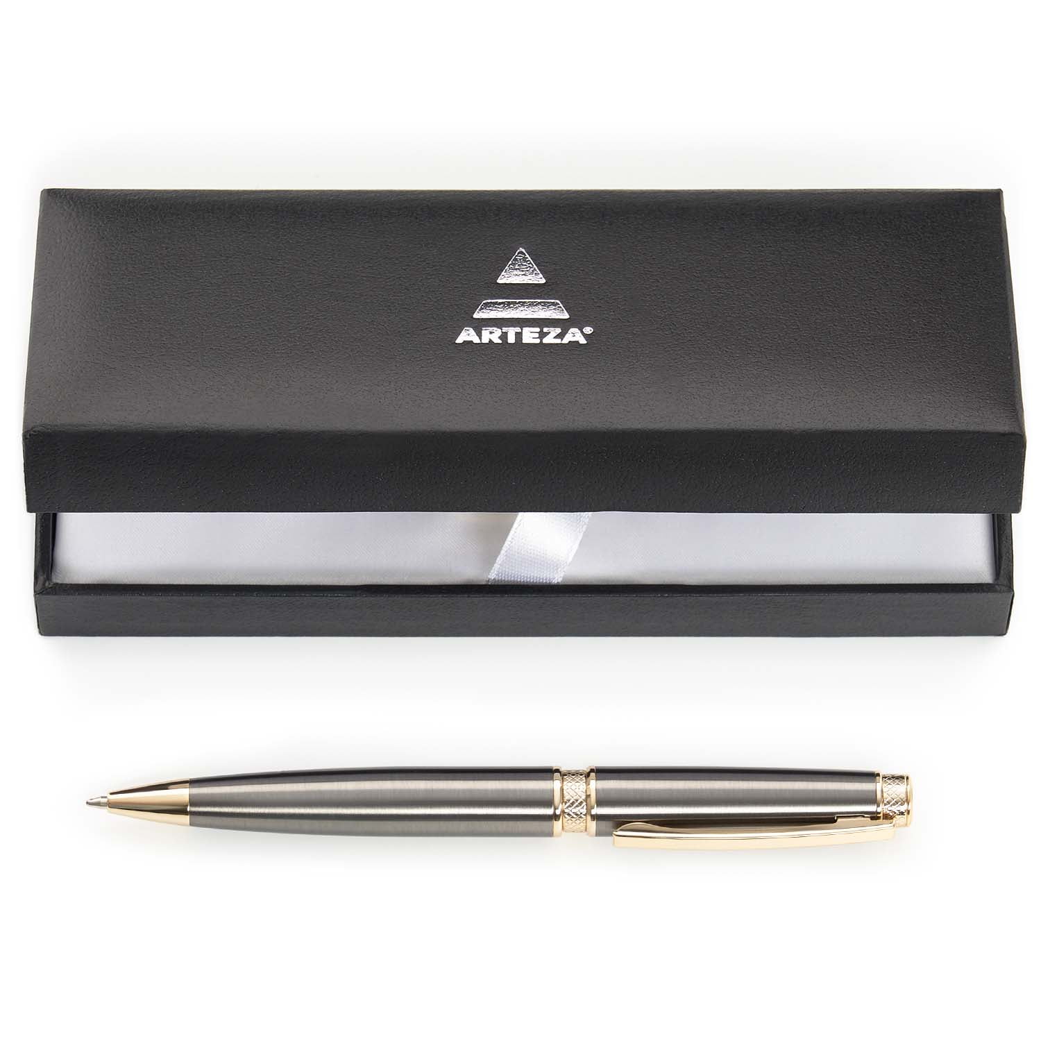 Arteza Gift Pen Metal Ball Point Pen Silver and Gold Design (ARTZ-4740 ...