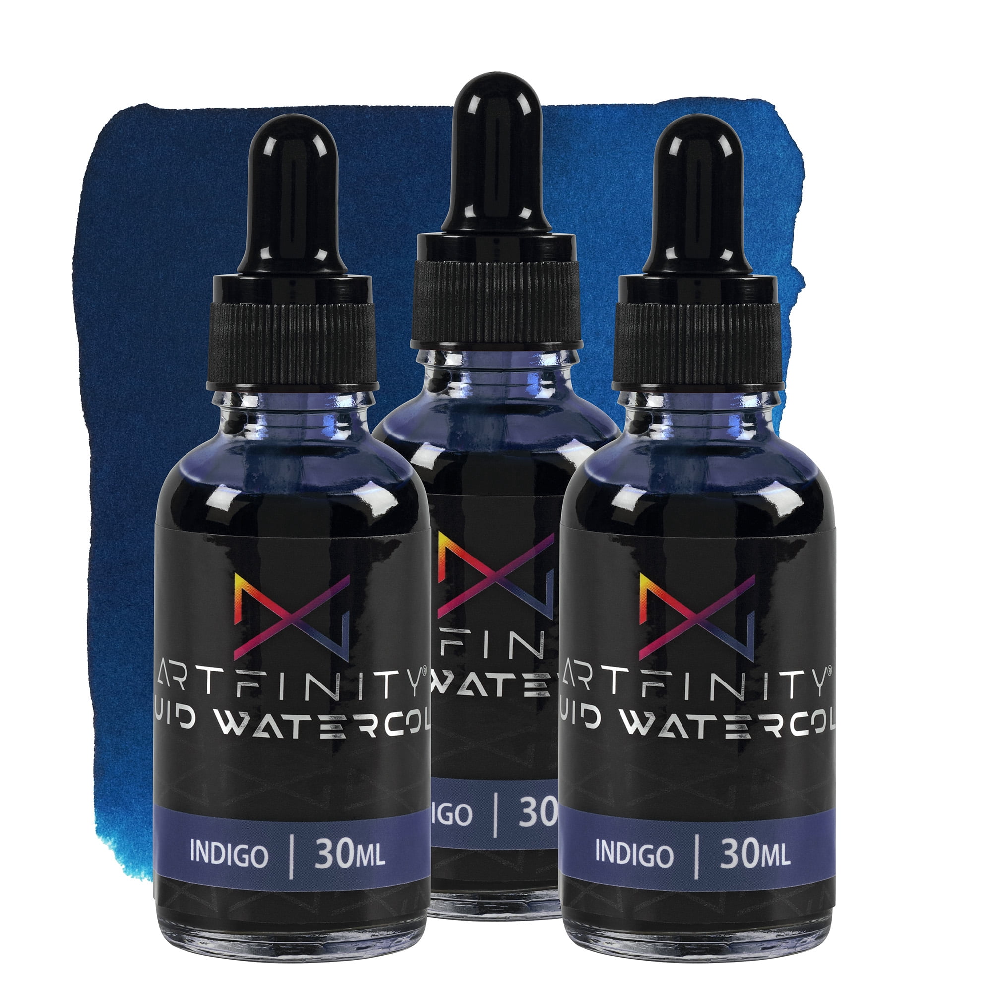 Artfinity Liquid Watercolor Paint 30 ml Bottle - 3 Pack, Indigo ...