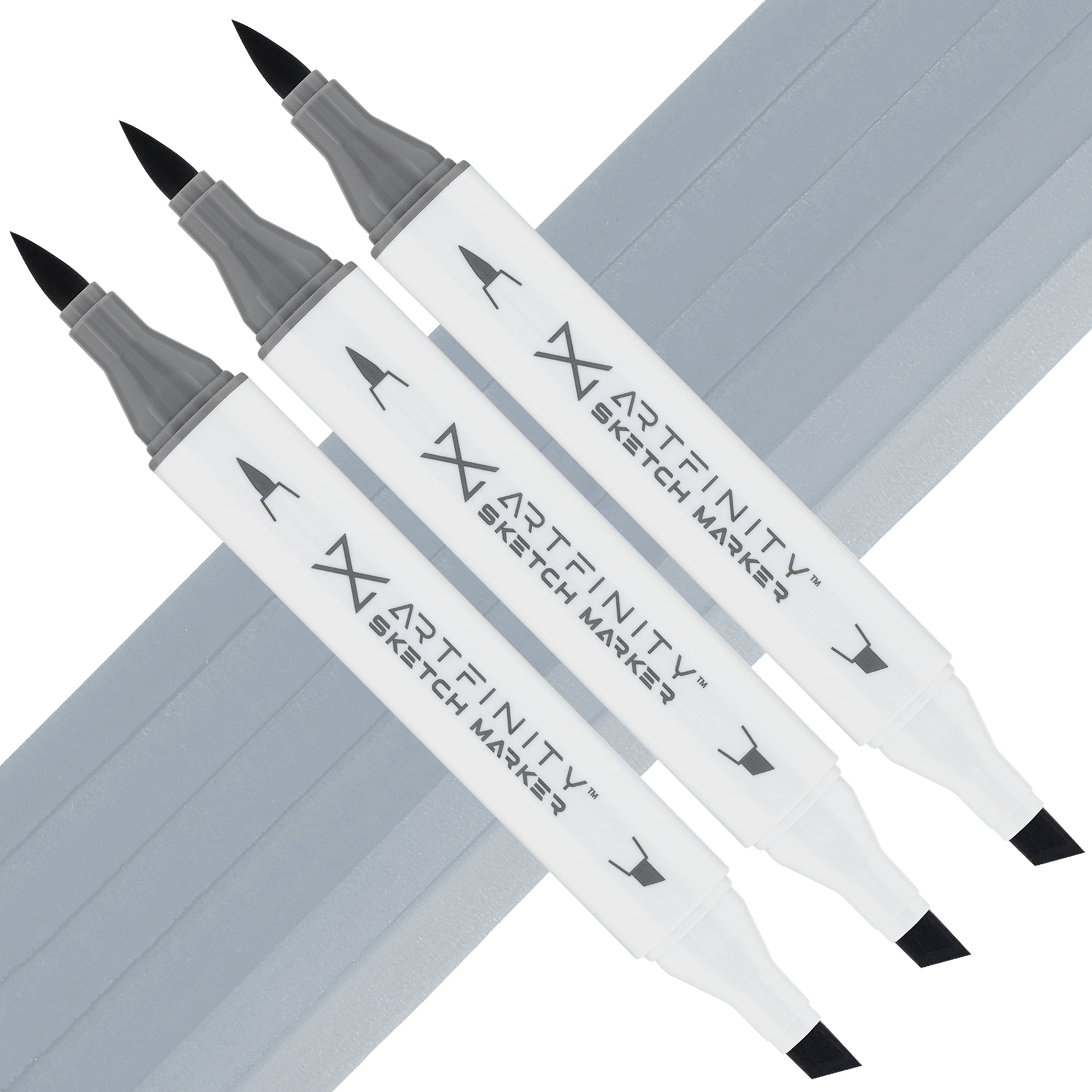 Artfinity Sketch Marker Sets - Set of 3 - Cool Gray 5 CG5, Vibrant ...